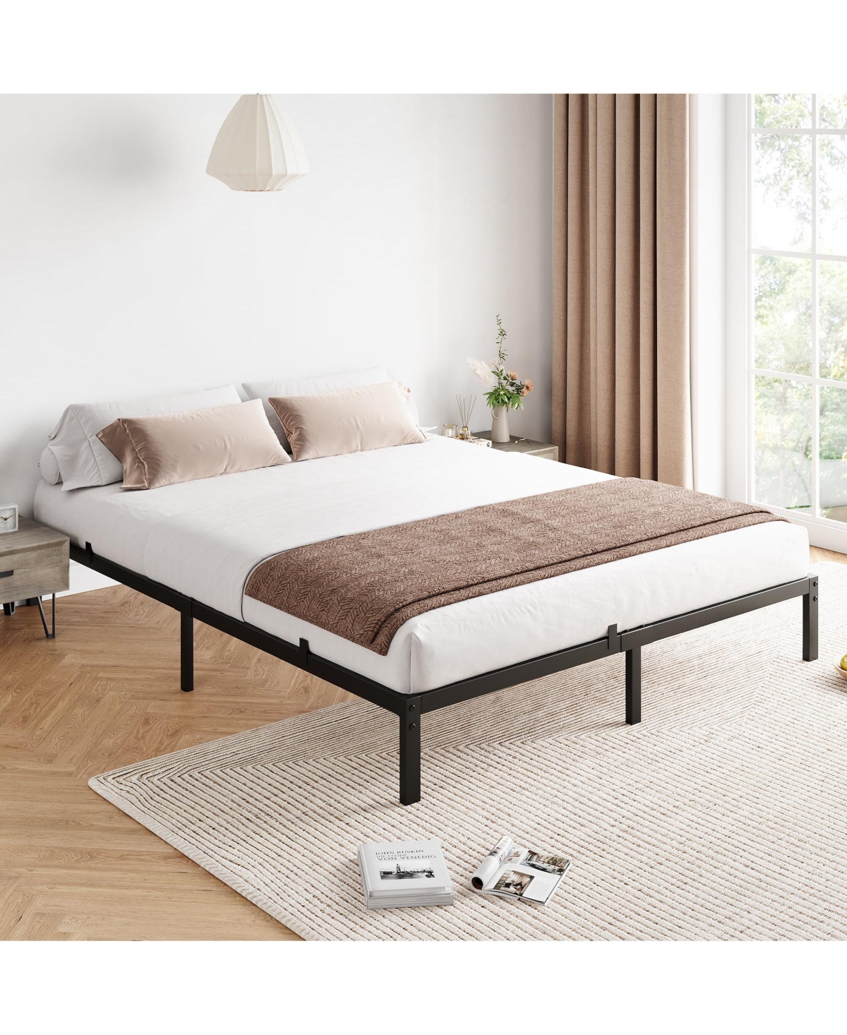 Click here for gaomon 10 Inch Queen Metal Platform Bed Frame Low-... prices