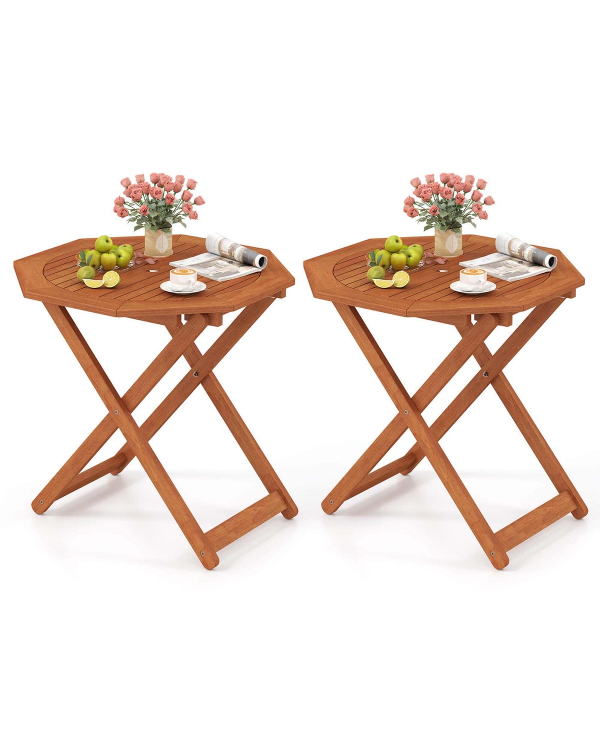 Click here for Outdoor Patio Folding Wood Dining Table for 4 with... prices