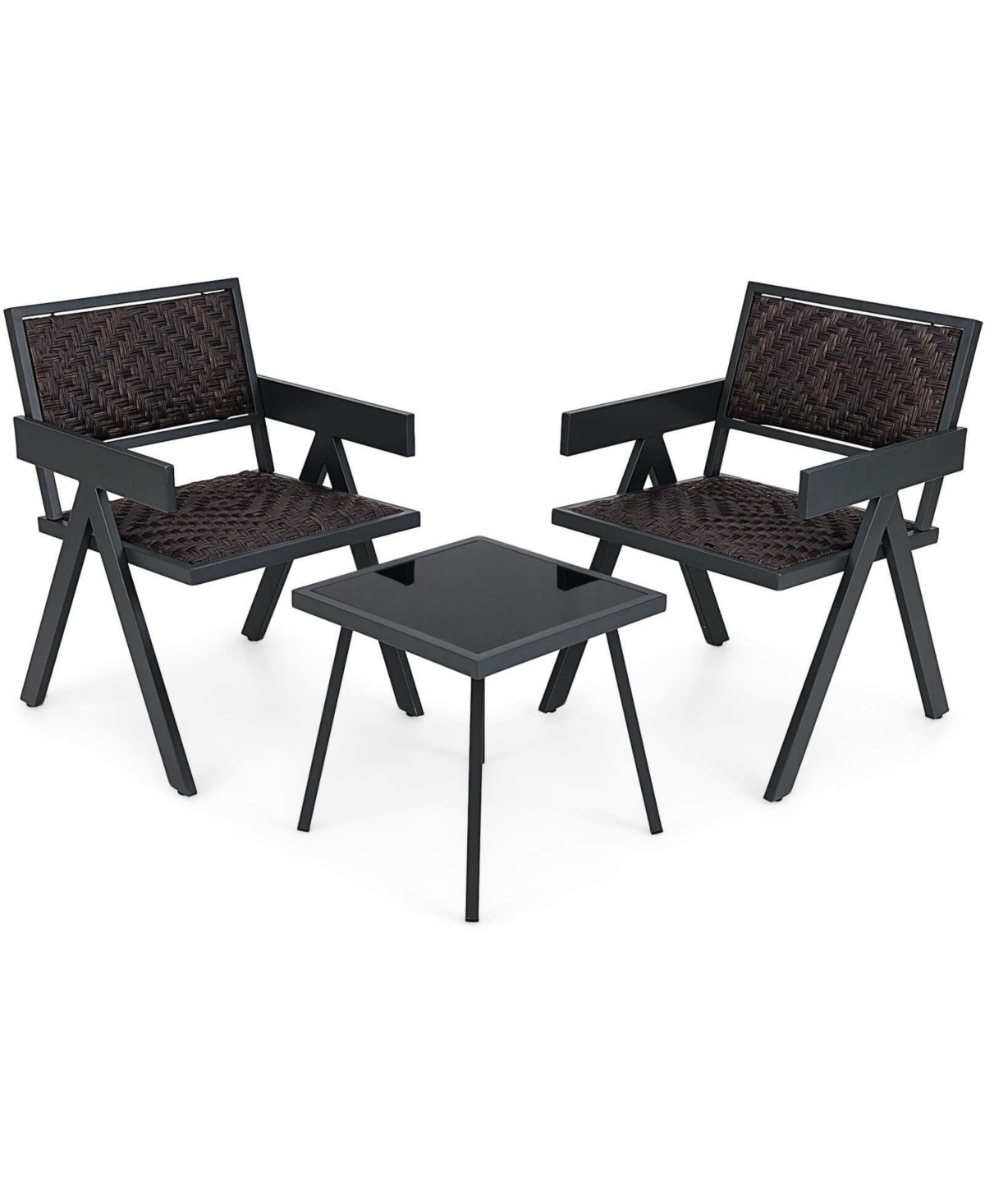 Click here for 3 Pcs Patio Wicker Chair Set  Rattan Furniture Set... prices