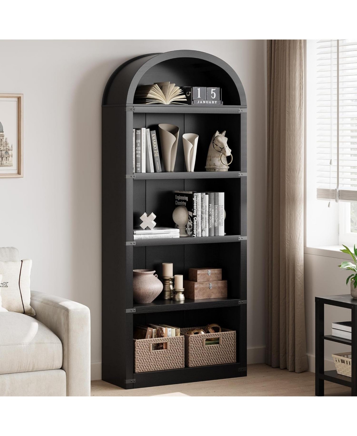 Click here for gaomon 71" Tall 5-Tier Wooden Bookshelf  Open... prices