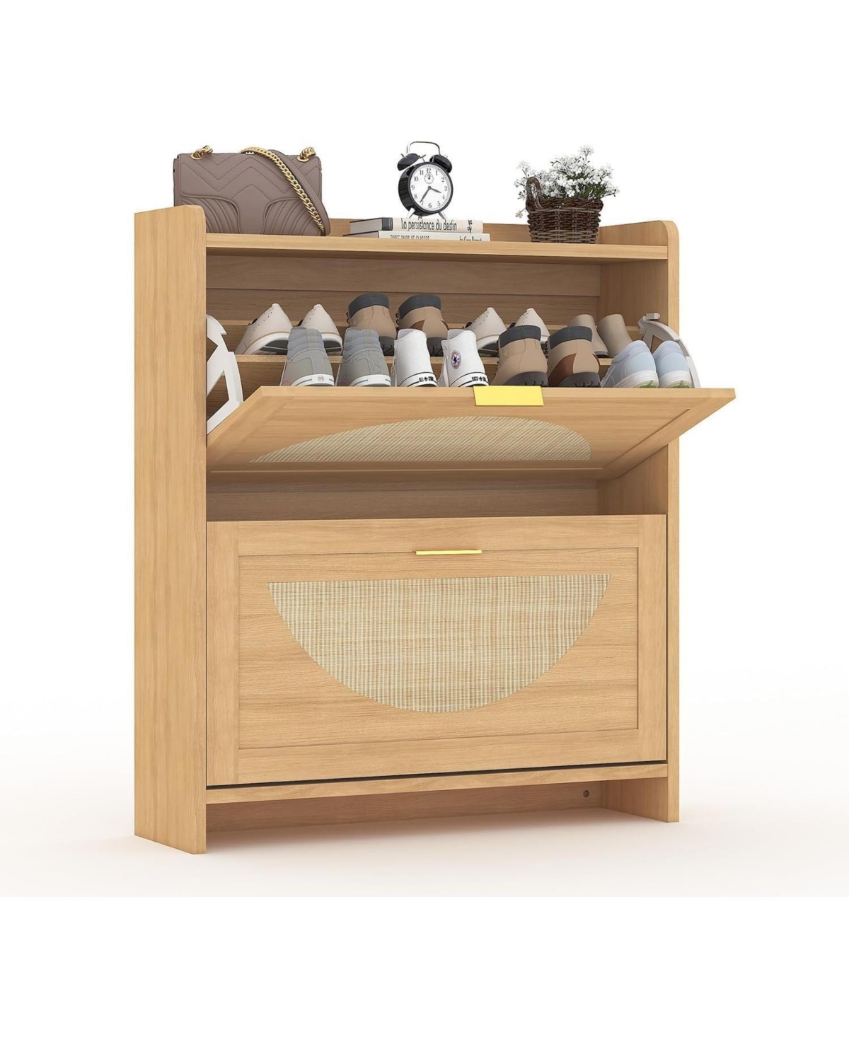 Click here for gaomon 2 Flip-Drawer Shoe Storage Cabinet - Free S... prices