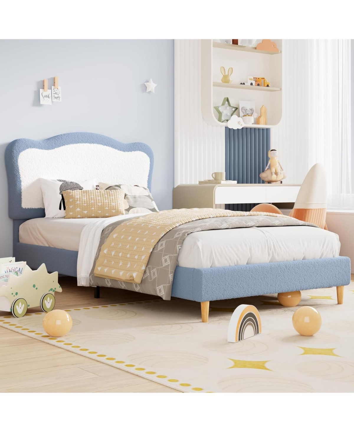 Click here for gaomon Bed Frames for Kids with Soft headboard  Ve... prices