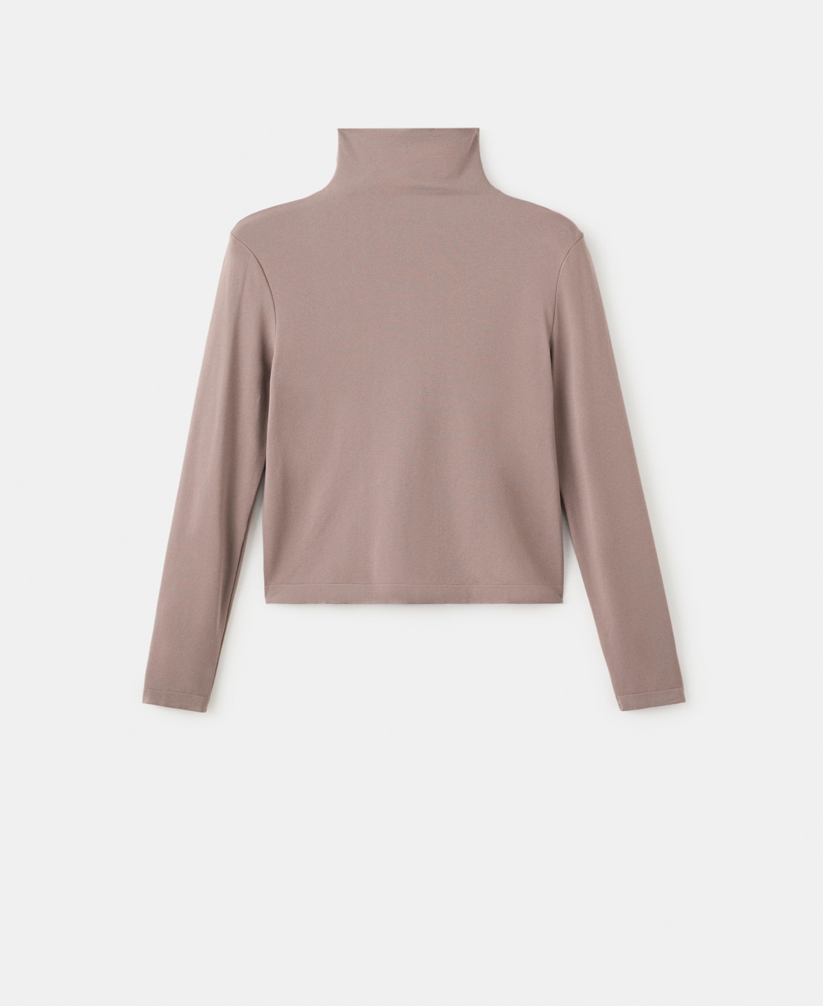 Click here for Mango Womens Fitted Turtleneck T-Shirt - Light  Pa... prices