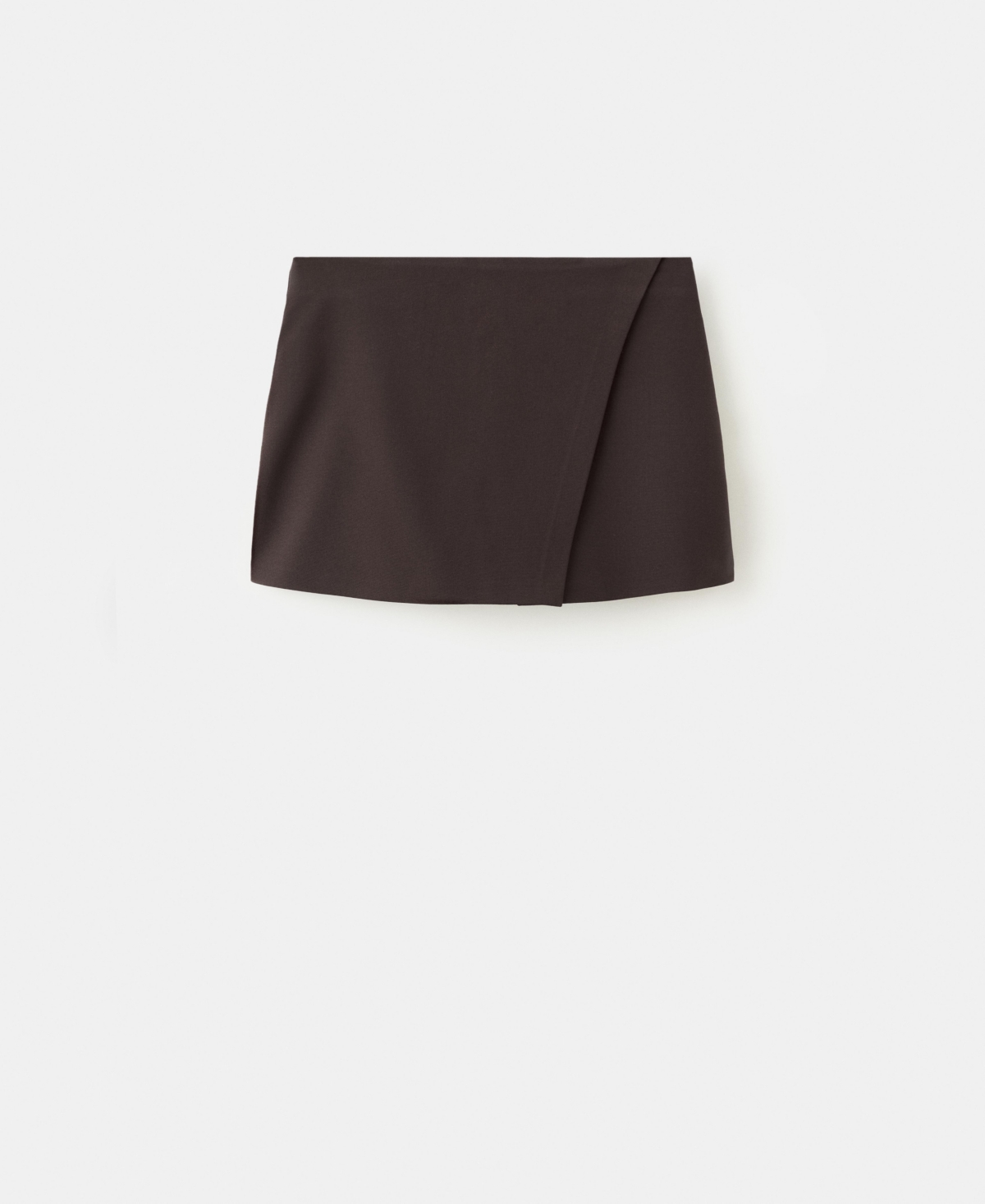 Click here for Mango Womens Wrapped Skort - Dark Brown prices