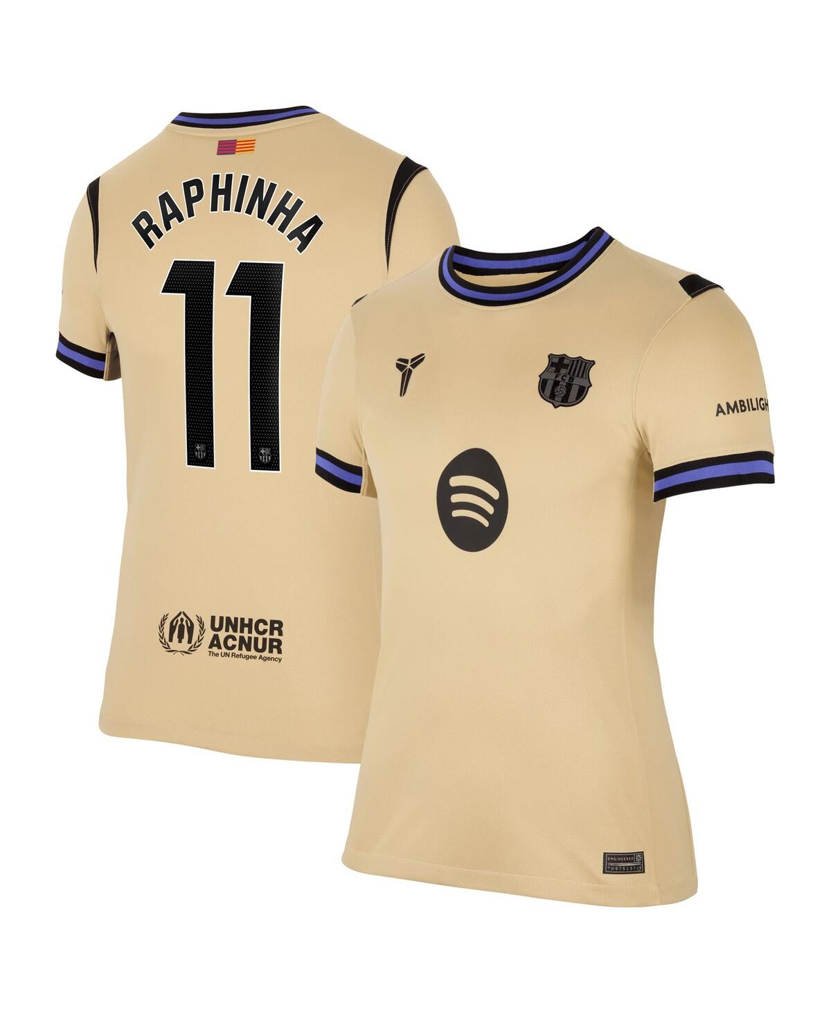 Click here for Nike Womens Raphinha Gold Barcelona 2025/26 Away S... prices
