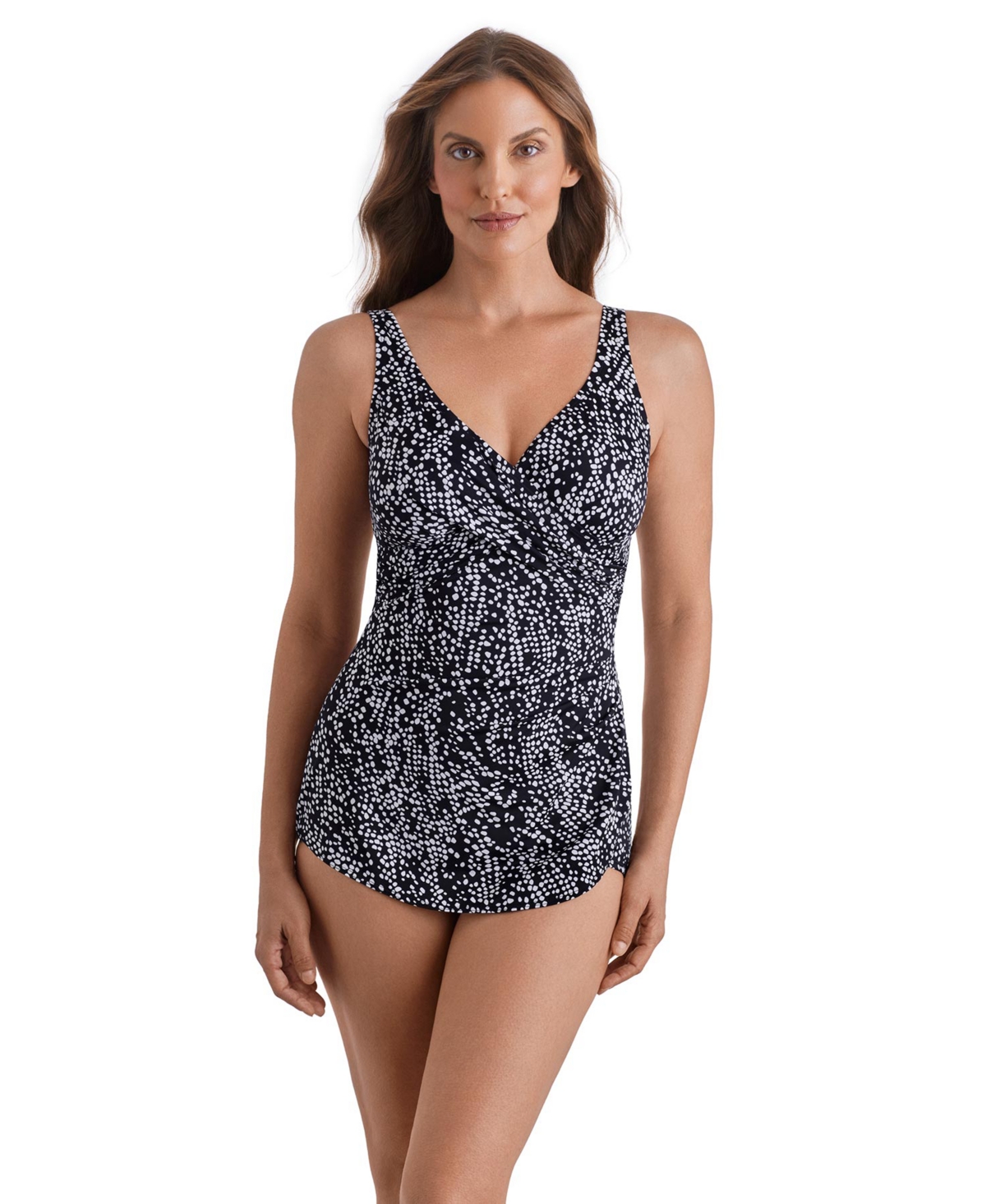 Click here for ShapeSolver Womens Cross Over One-Piece Swimsuit -... prices