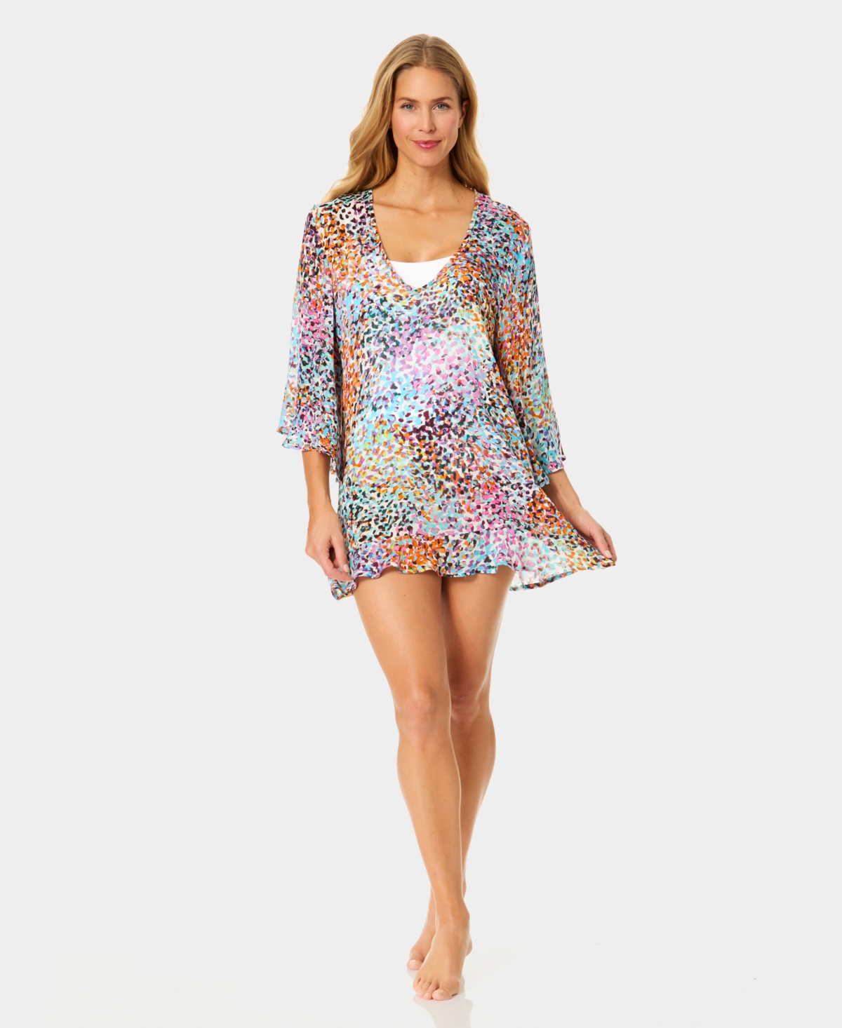 Click here for Anne Cole Womens Bell-Sleeve Flounce Swim Tunic -... prices