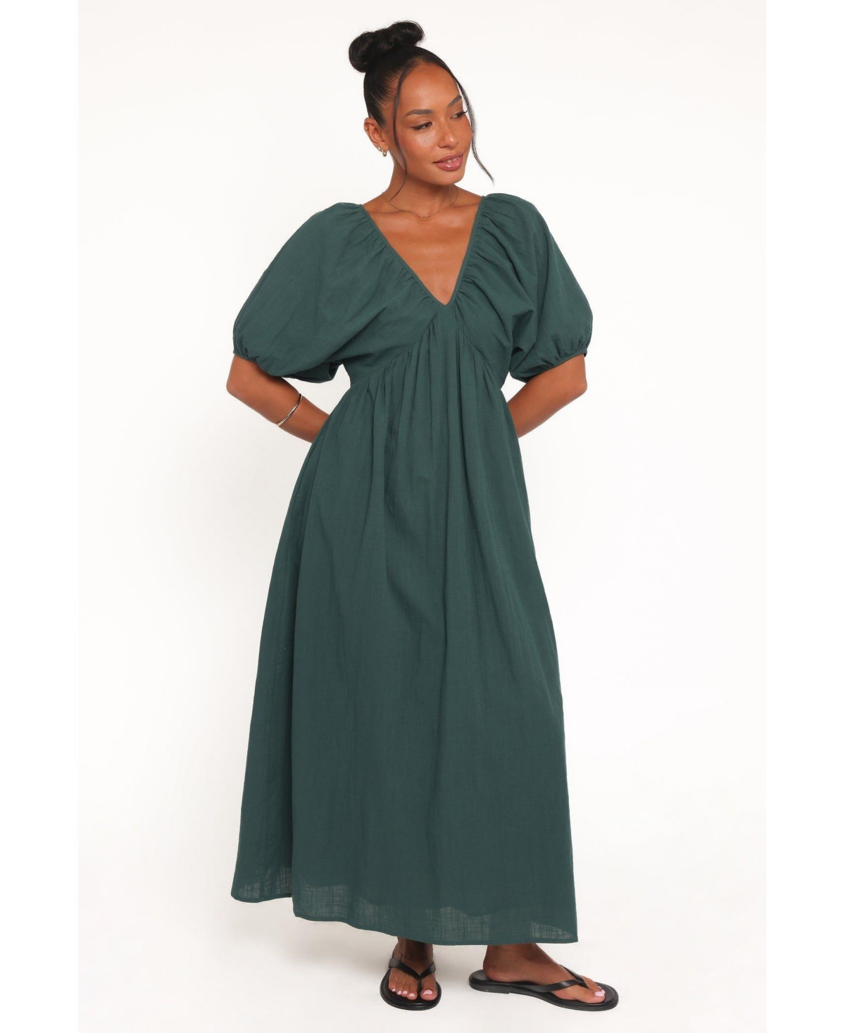 Click here for Petal and Pup Womens Sullivan Puff Sleeve Maxi Dre... prices