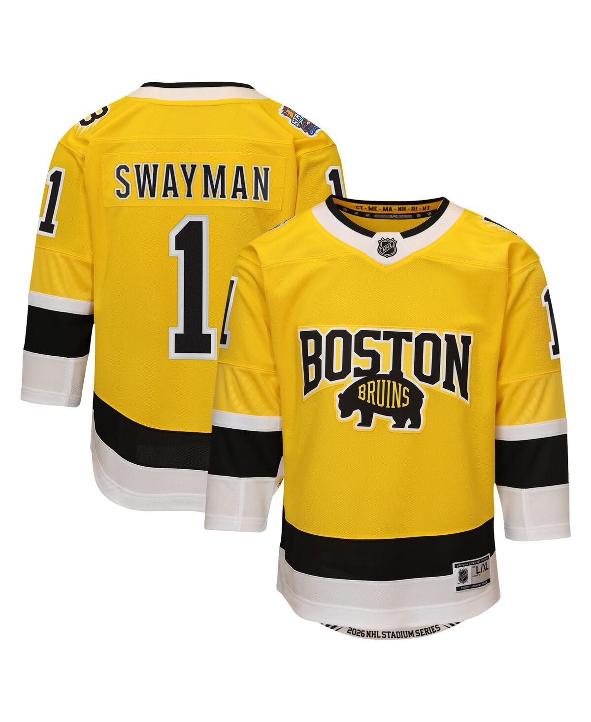 Click here for Outerstuff Big Boys and Girls Jeremy Swayman Gold... prices