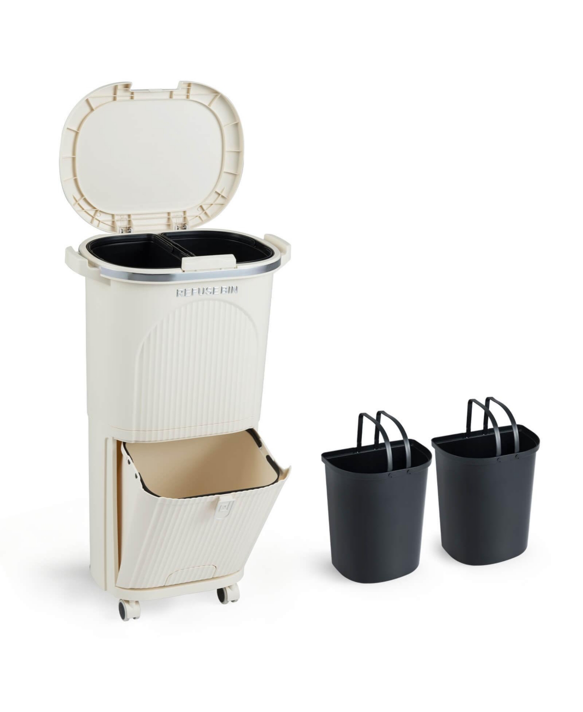 Click here for Costway 10 Gallon Kitchen Trash Can with Lid  2 Re... prices