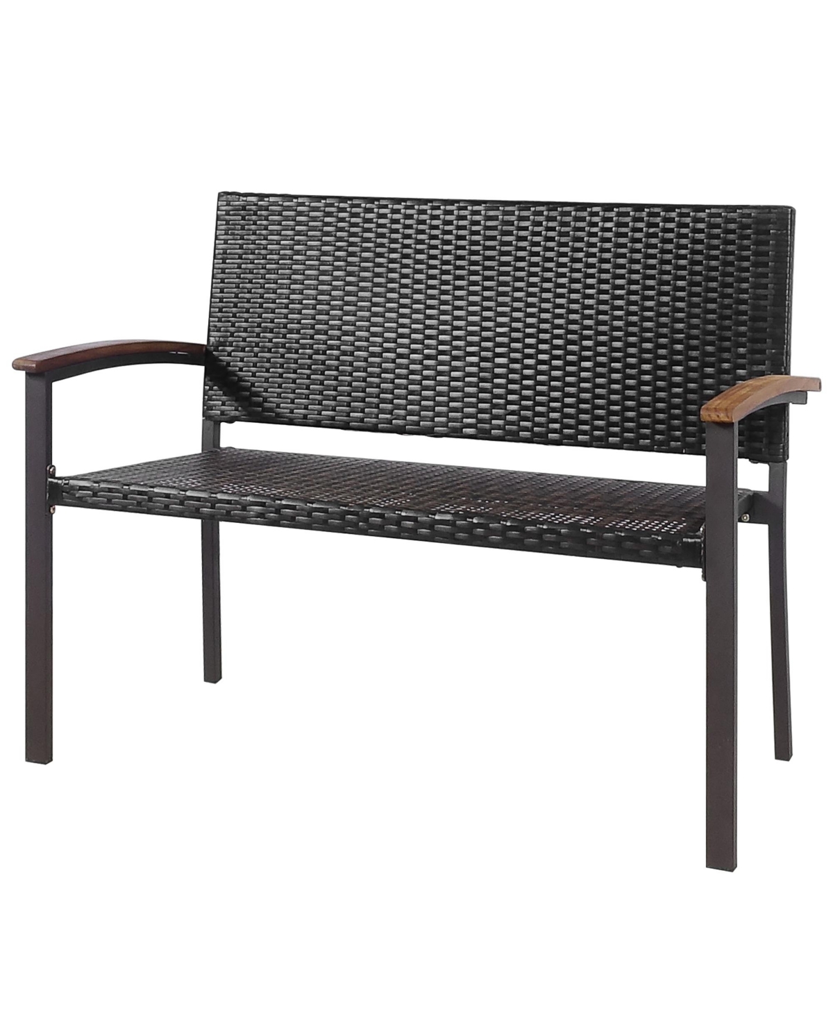 Click here for Outdoor Patio Rattan Wicker Bench Loveseat Chair A... prices