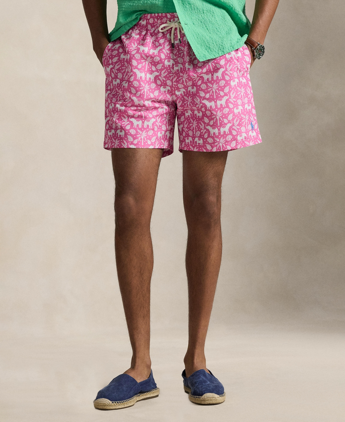Click here for Polo Ralph Lauren Mens Printed Swim Trunks - Pink... prices