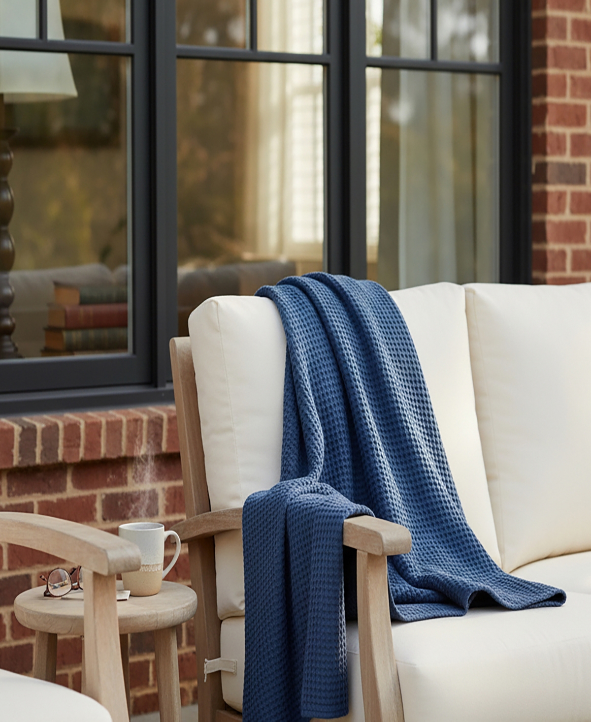 Click here for Rizzy Home Barbara Cotton Throw  50 x 60 - Blue prices