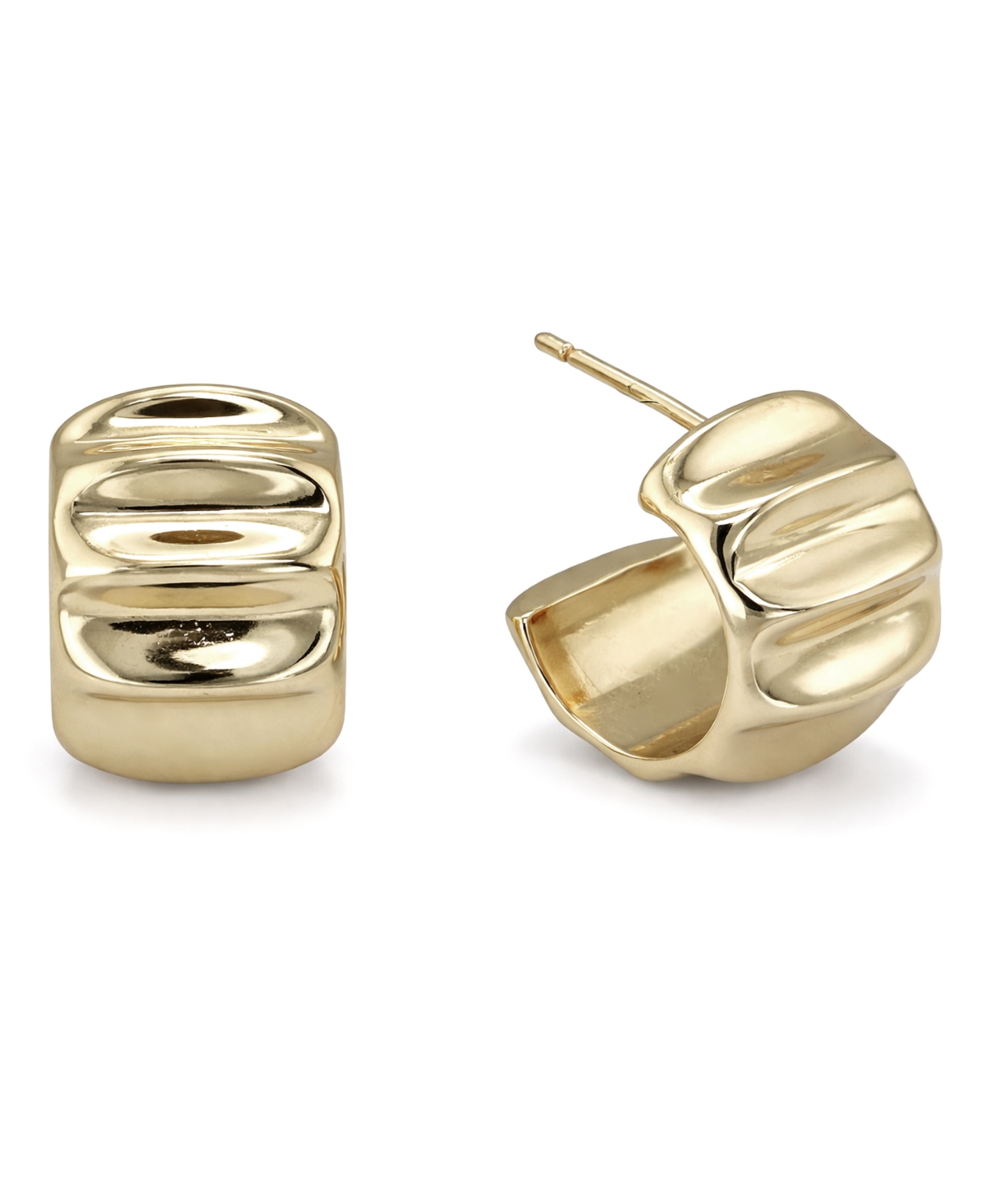 Click here for And Now This Puff Double Row Hoop Earrings - Gold prices
