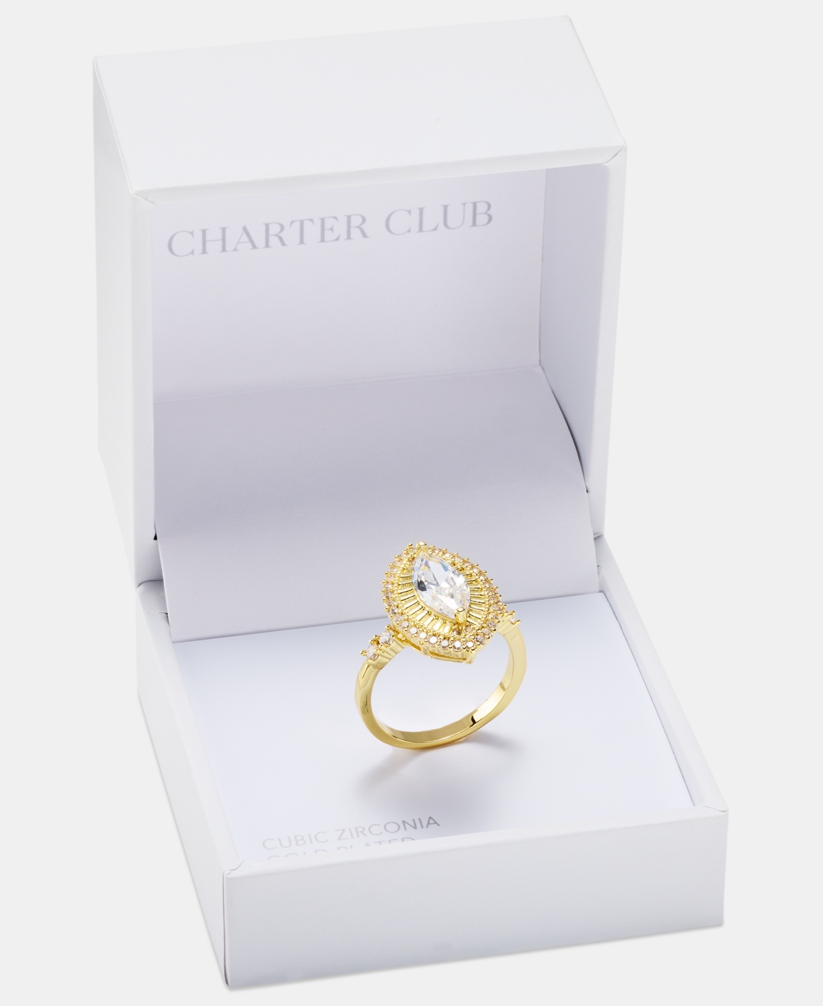 Click here for Charter Club Cubic Zirconia Textured Ring  Macys E... prices