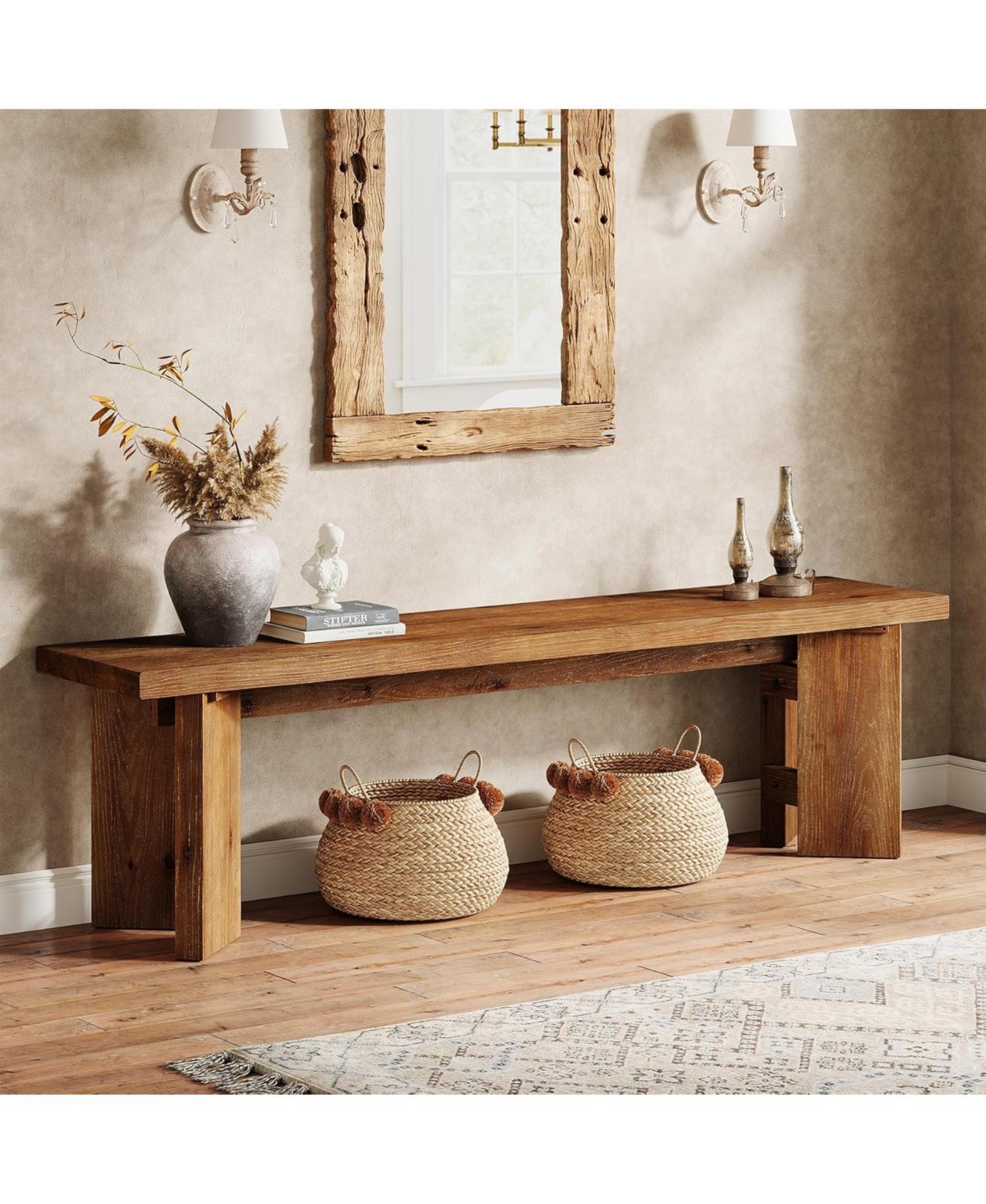 Click here for Tribesigns Solid Wood Bench  62.99" Entryway... prices