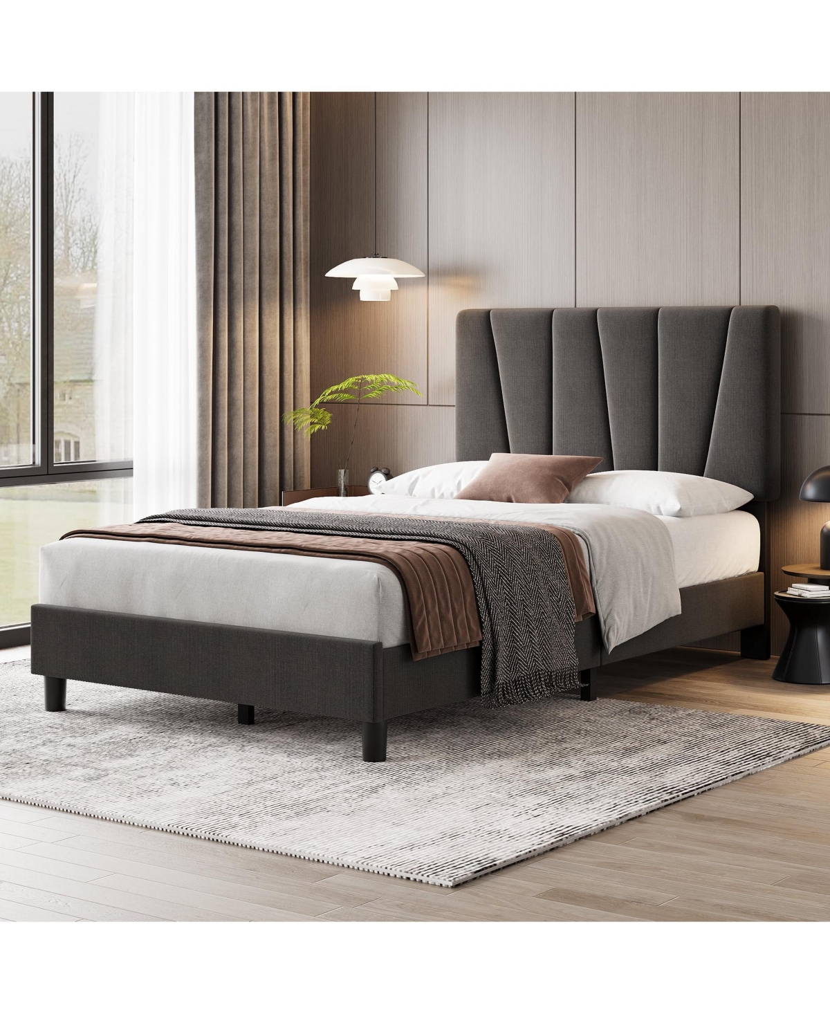 Click here for gaomon Twin Size Bed Frame with Headboard-Strong W... prices