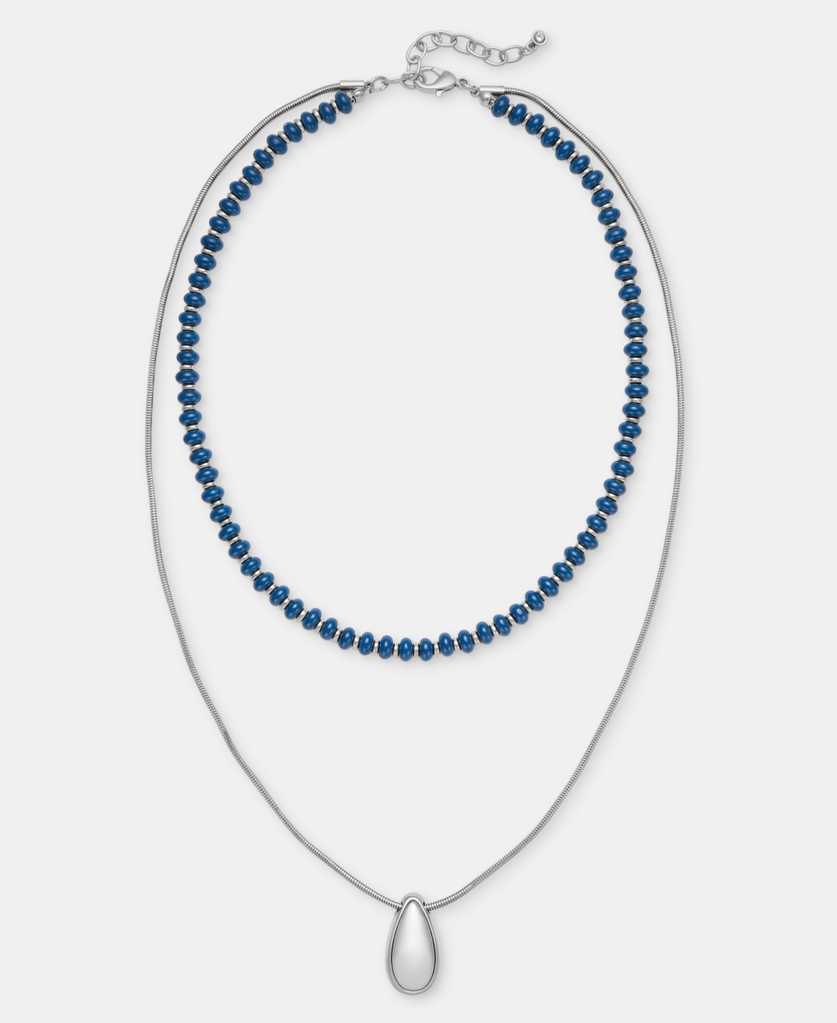 Click here for On 34th Beaded Layered Tear-Shape Pendant Necklace... prices