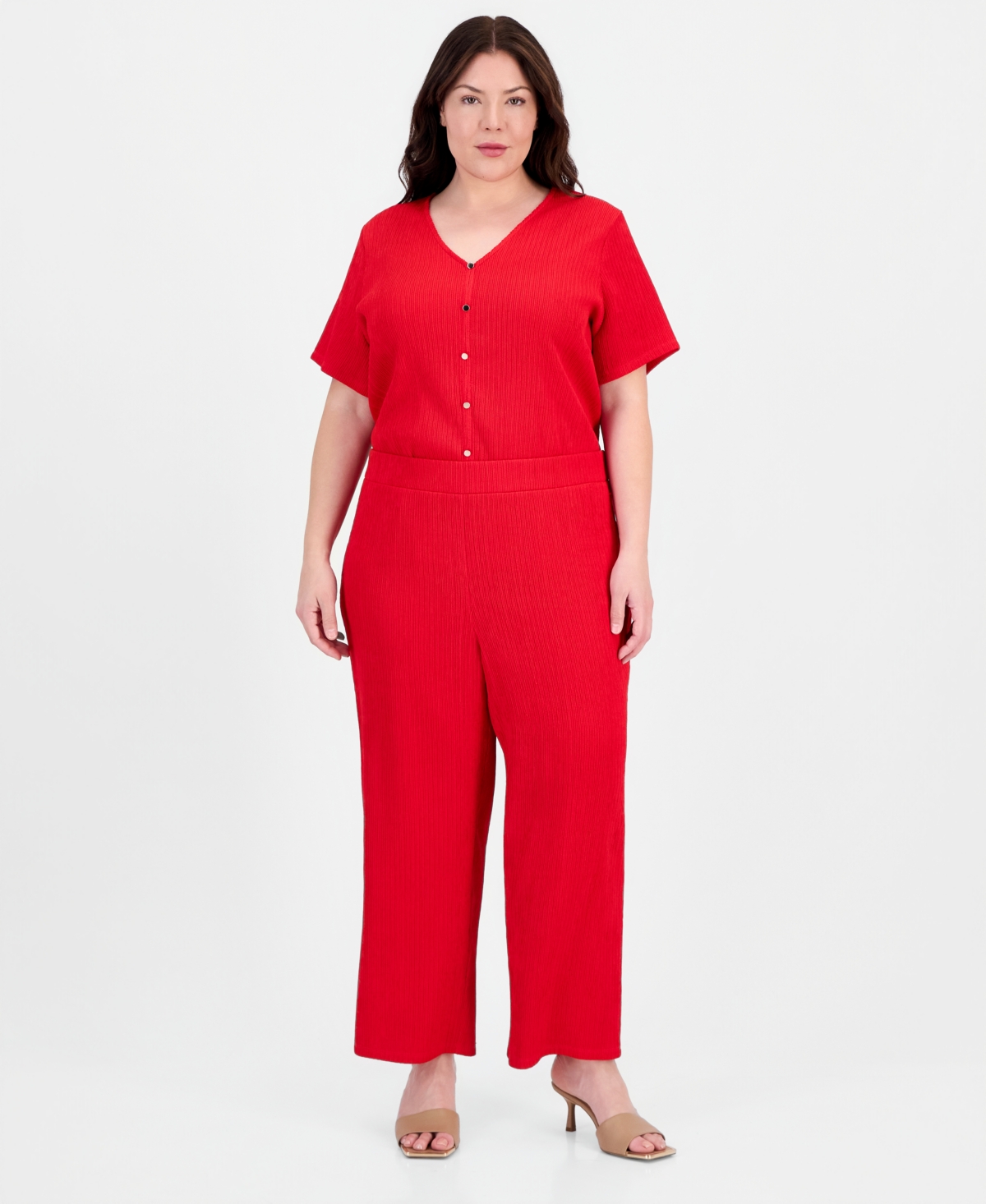 Click here for Anne Klein Plus Size Pull-On Wide-Leg Pants - Bego... prices