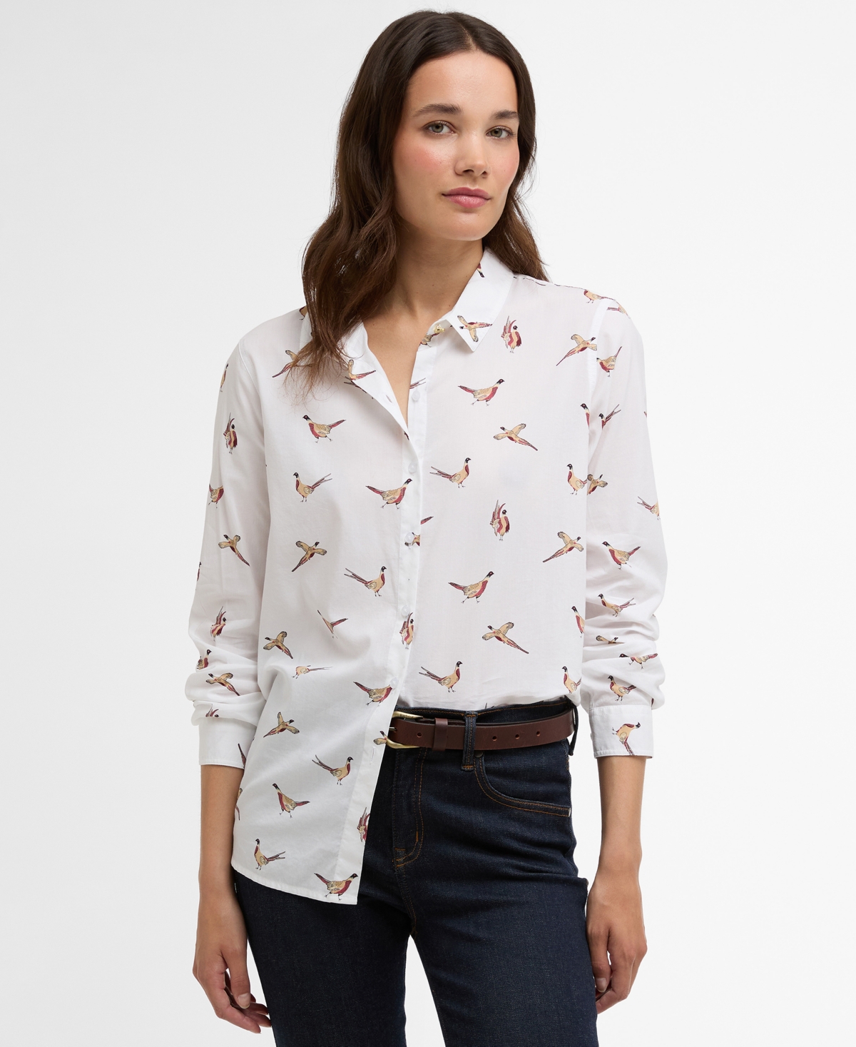 Click here for Barbour Womens Long-Sleeve Collared Safari Shirt -... prices