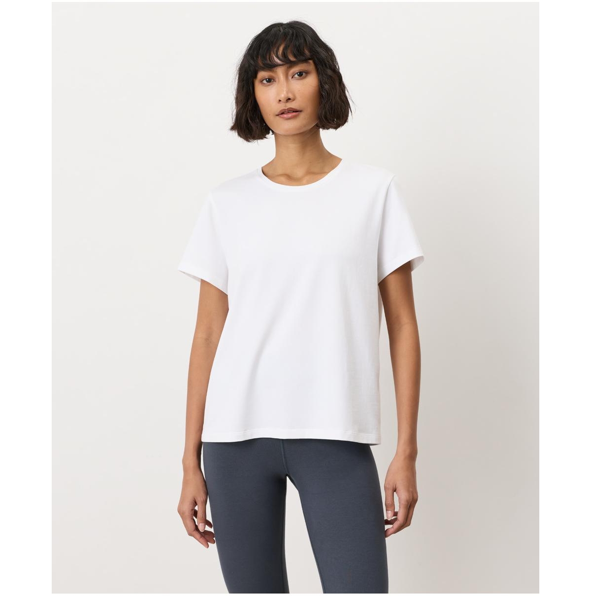 Click here for Pact Womens Luxe Signature Crewneck Tee - White prices