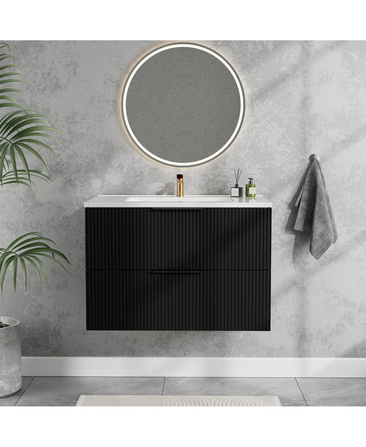 Click here for Sillysis 30 Wall Mounted Bathroom Vanity with Cera... prices
