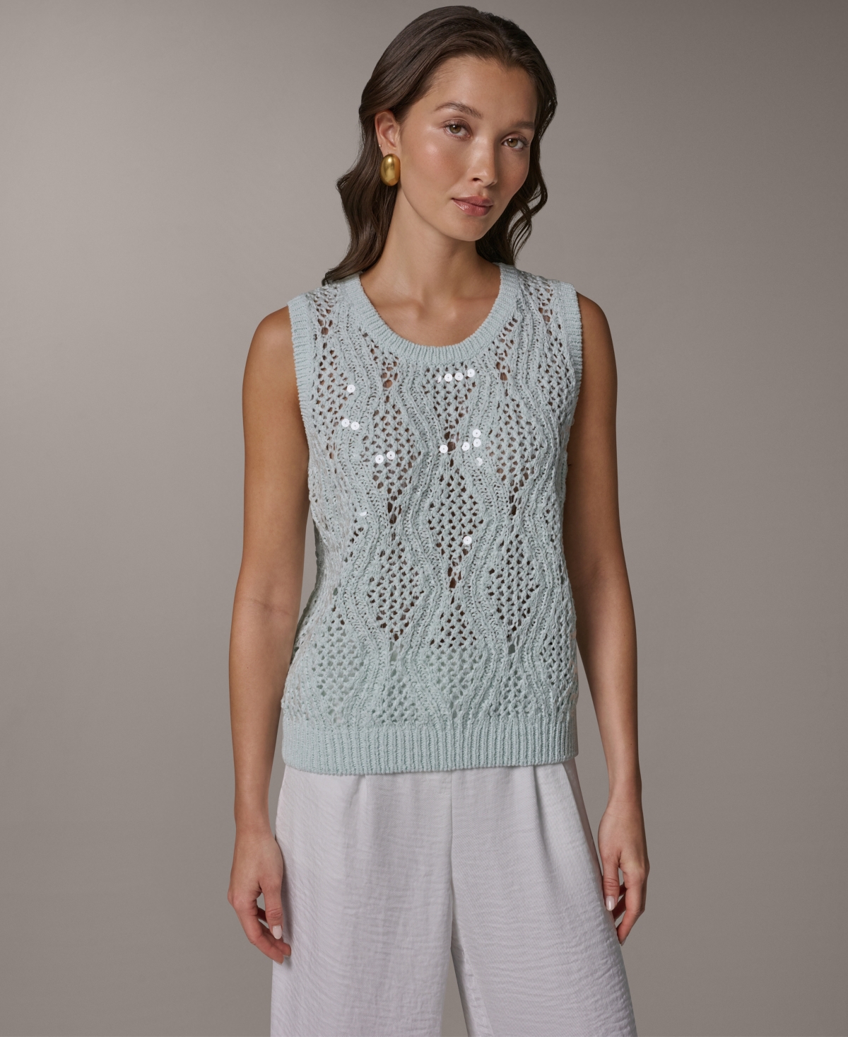 Click here for Donna Karan New York Womens Crew Neck Sweater Vest... prices