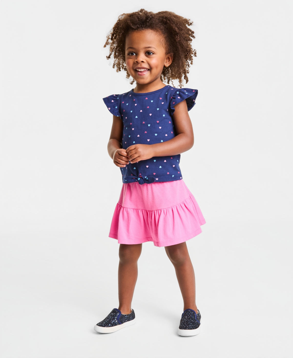 Click here for Epic Threads Girls Toddler 12M-5T Heart-Print Flut... prices