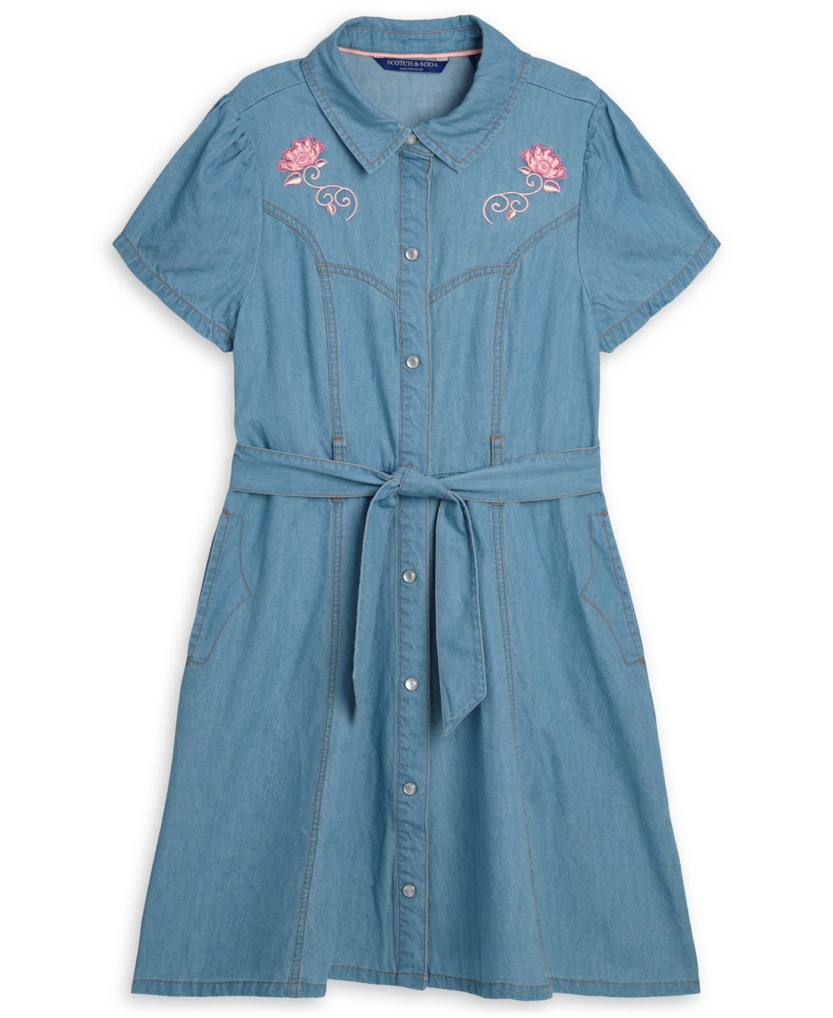 Click here for Scotch & Soda Girls 7-16 Embroidered Short-Sleeve... prices
