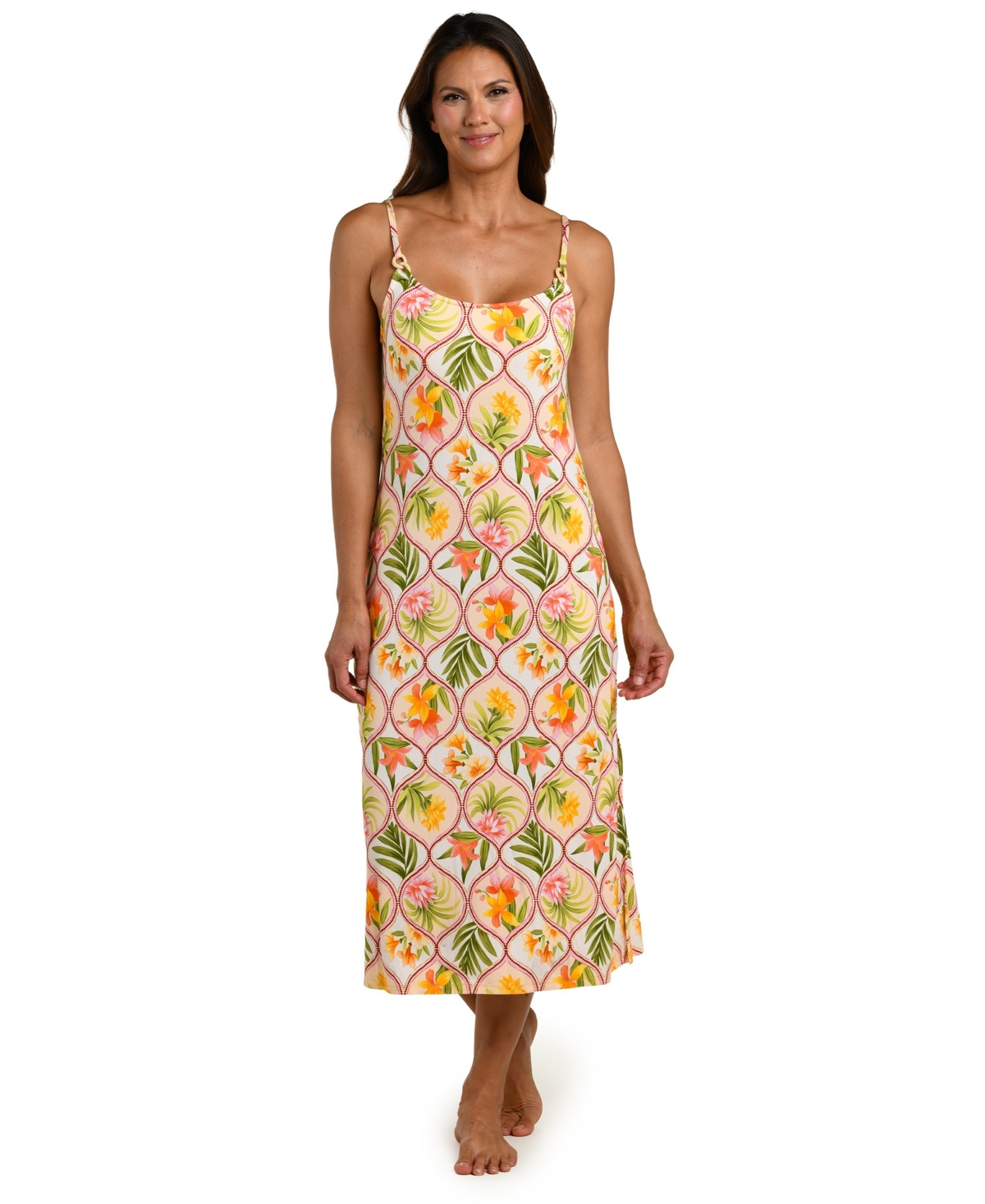 Click here for La Blanca Womens Palm Nouveau Scoop Neck Cover-Up... prices