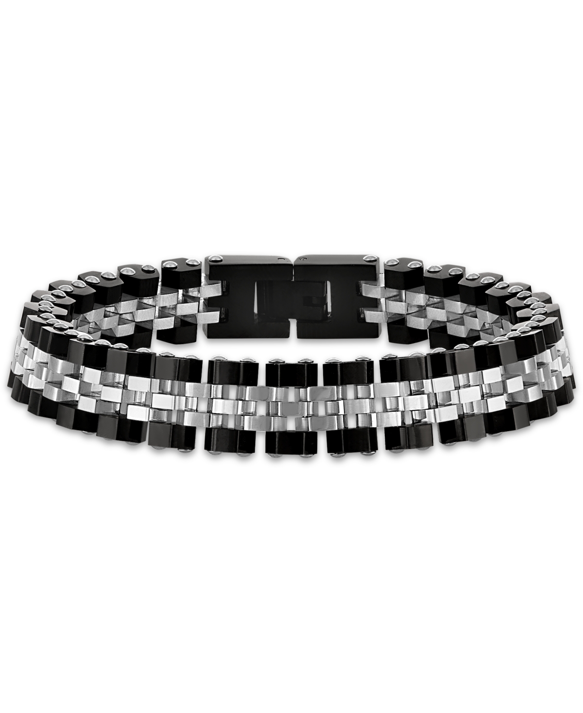Click here for Esquire Mens Jewelry Polished Black and White Hexa... prices