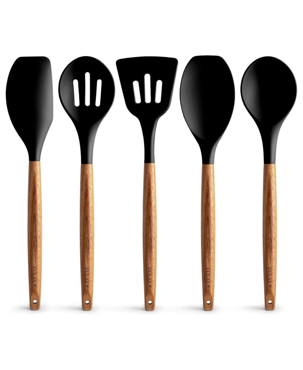 Click here for 5 Piece Silicone Utensils Set with Authentic Acaci... prices