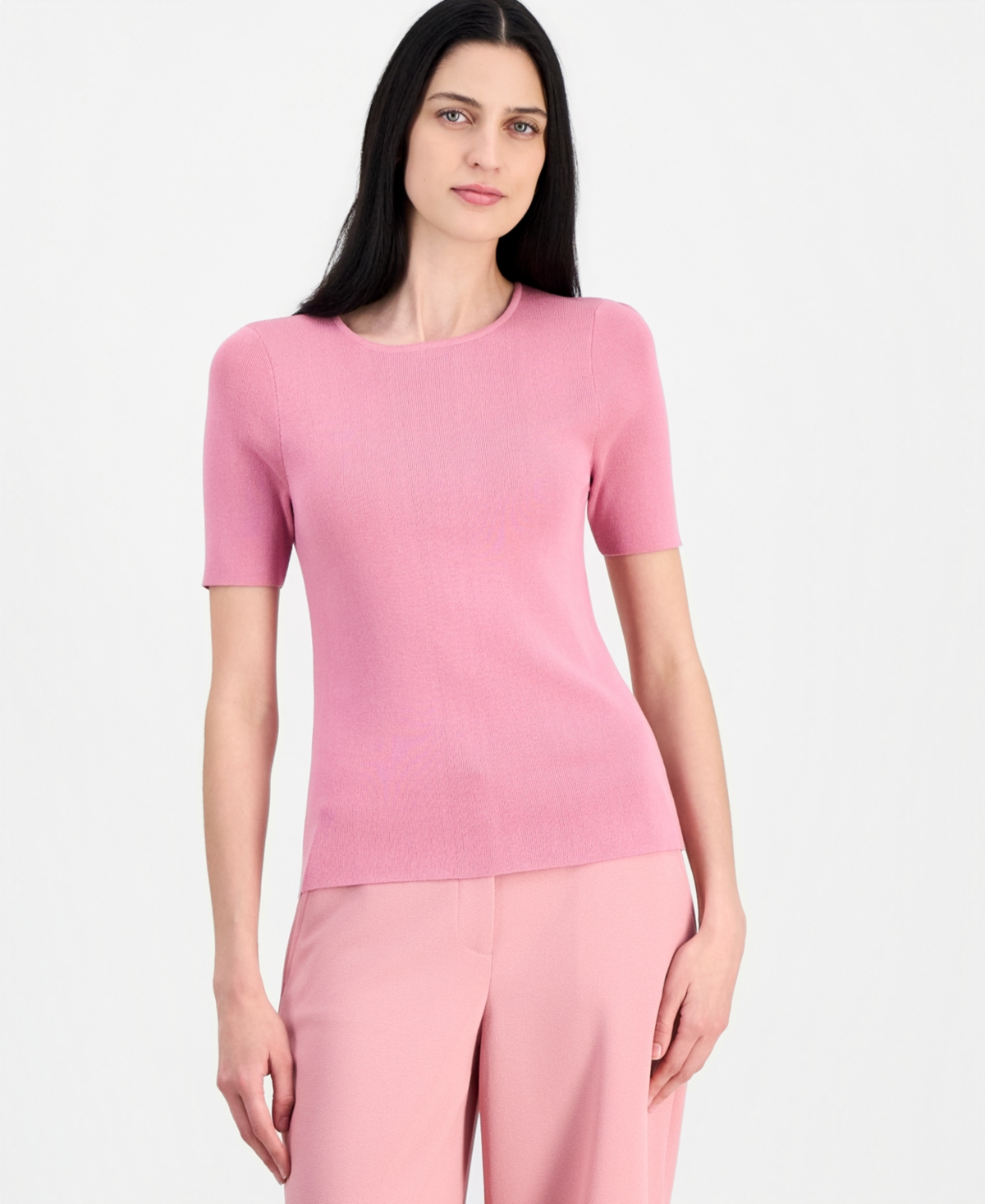 Click here for Tahari Asl Womens Short-Sleeve Sweater T-Shirt - F... prices