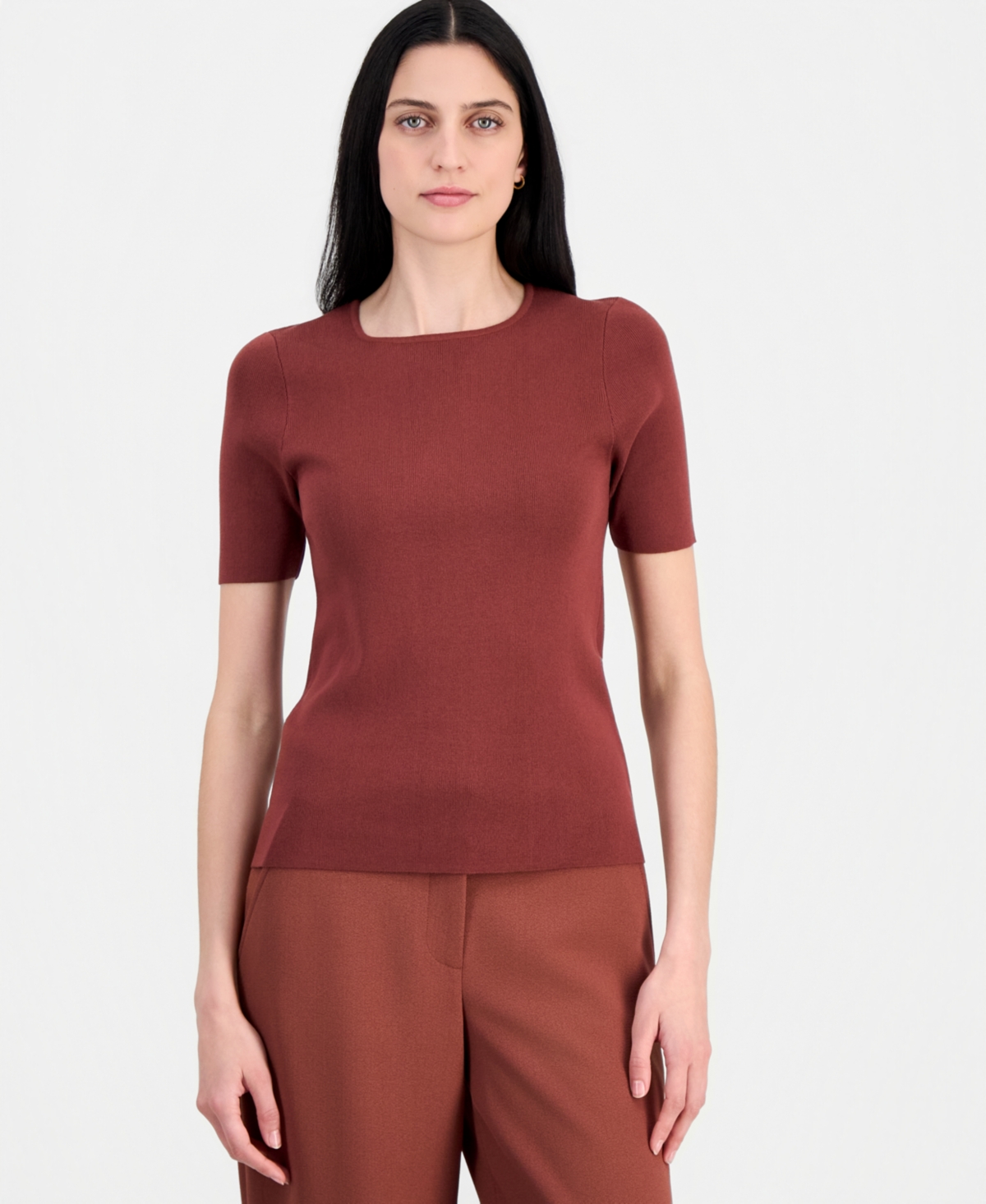 Click here for Tahari Asl Womens Short-Sleeve Sweater T-Shirt - B... prices