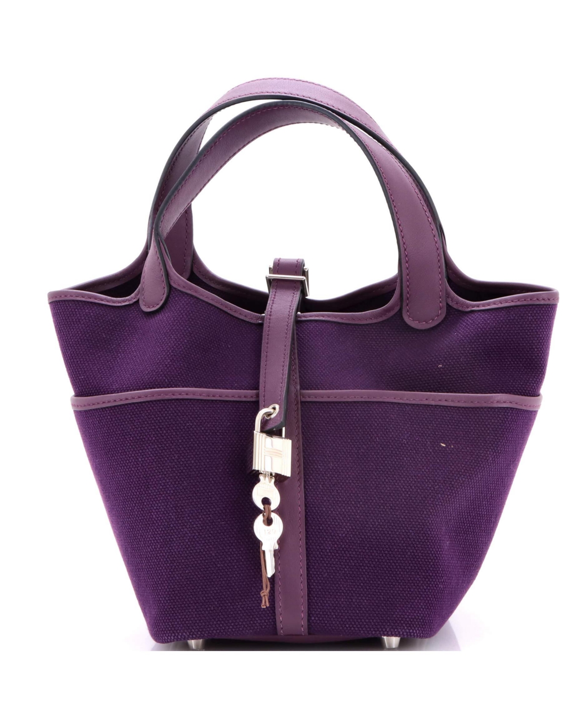 Click here for Pre-Owned HERMES Pm Cargo Picotin Lock Bag Canvas... prices