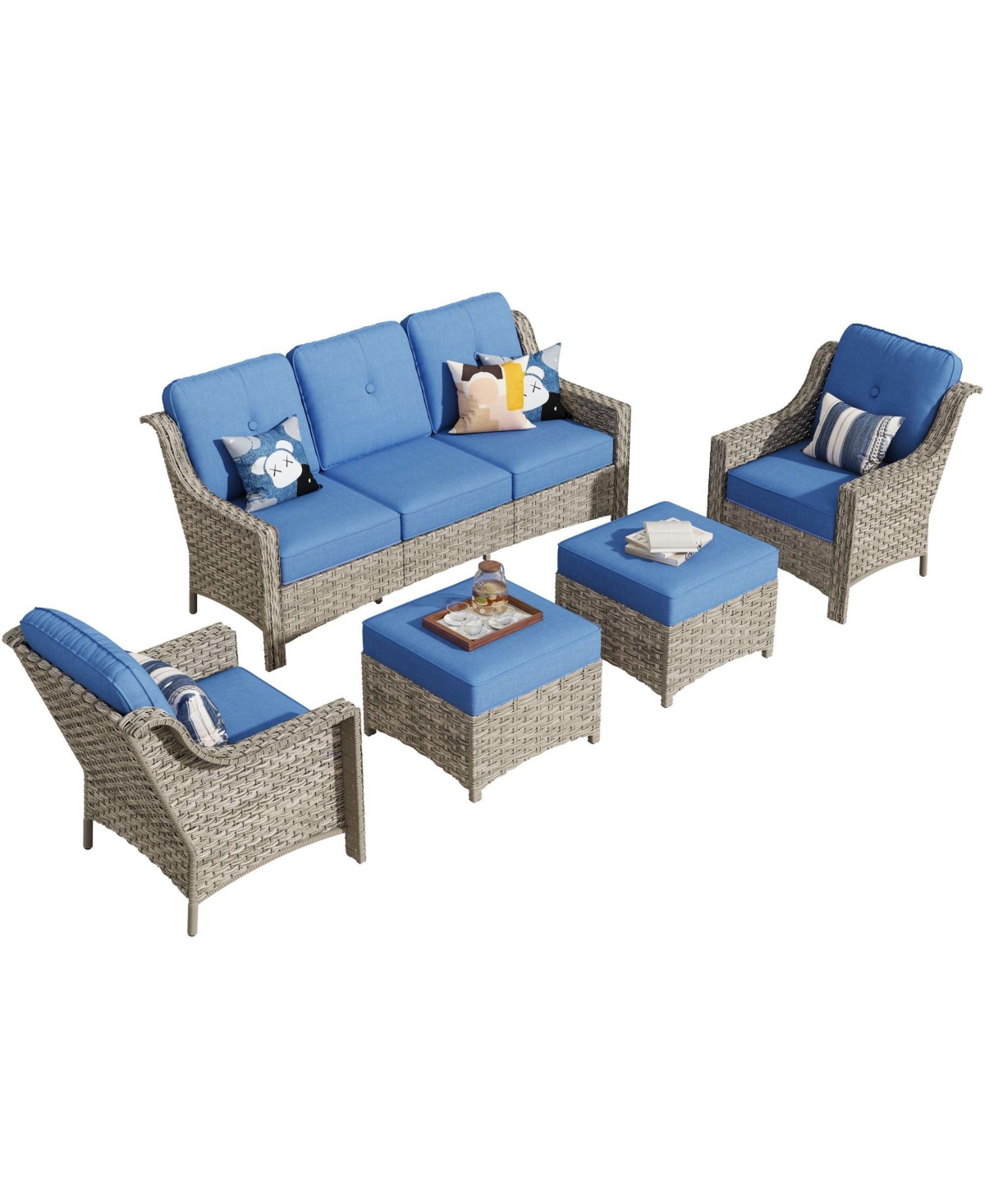 Click here for Xizzi 5 Piece Outdoor Patio Furniture Set Wicker C... prices