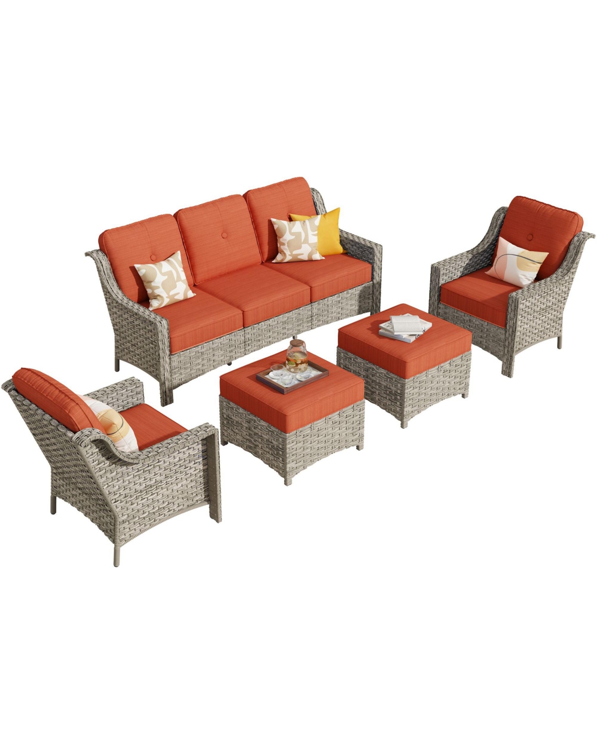 Click here for Xizzi 5 Piece Outdoor Patio Furniture Set Wicker C... prices