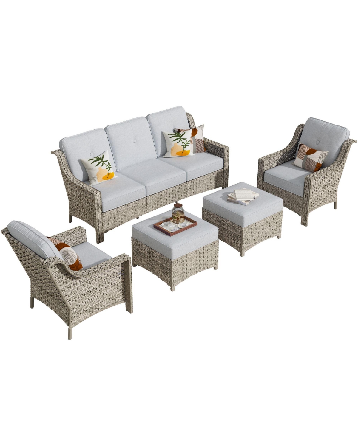 Click here for Xizzi 5 Piece Outdoor Patio Furniture Set Wicker C... prices