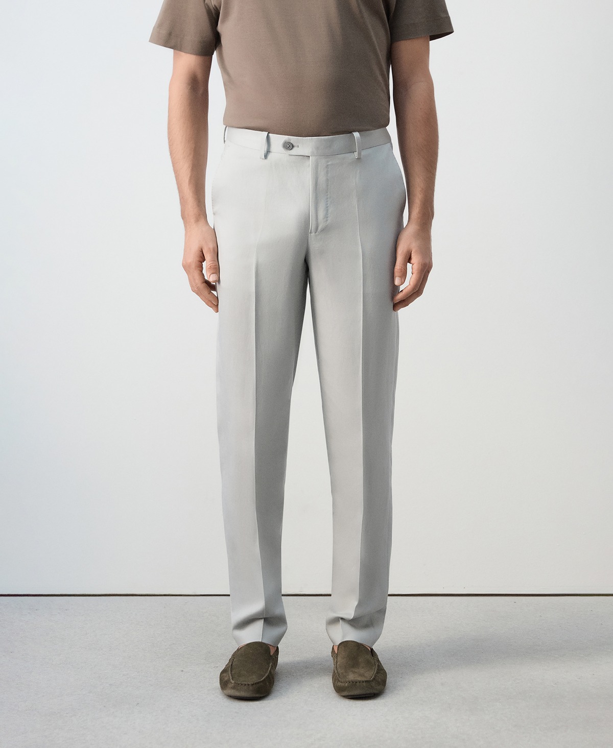 Click here for Mango Mens Amalfi Slim Fit Suit Pants - Sky Blue prices