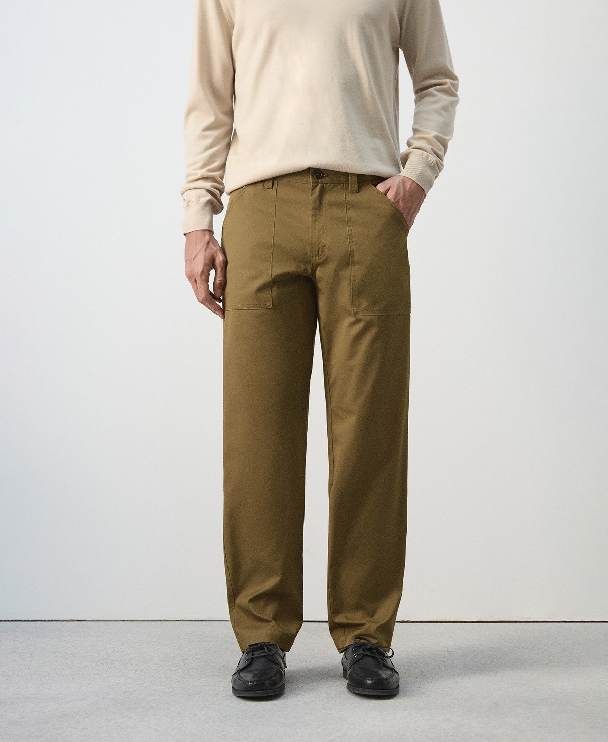 Click here for Mango Mens Cotton Patch Pockets Pants - Ochre prices