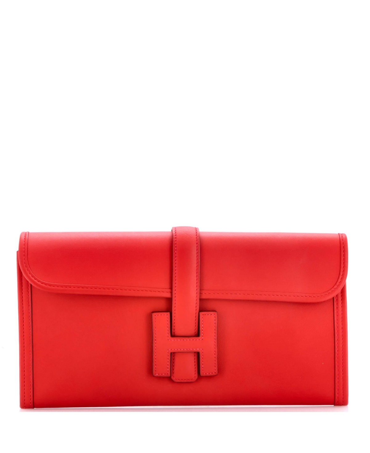 Click here for Pre-Owned HERMES 29 Jige Elan Clutch Swift - Red prices