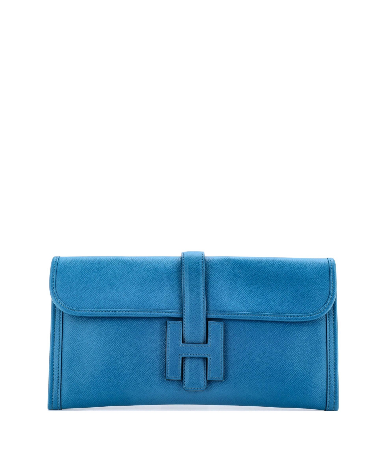Click here for Pre-Owned HERMES 29 Jige Elan Clutch Epsom - Blue prices