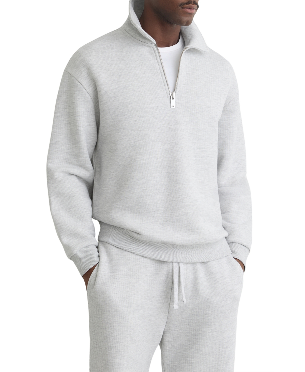 Click here for Reiss Mens Cotton-Blend Heavyweight Zip Sweatshirt... prices