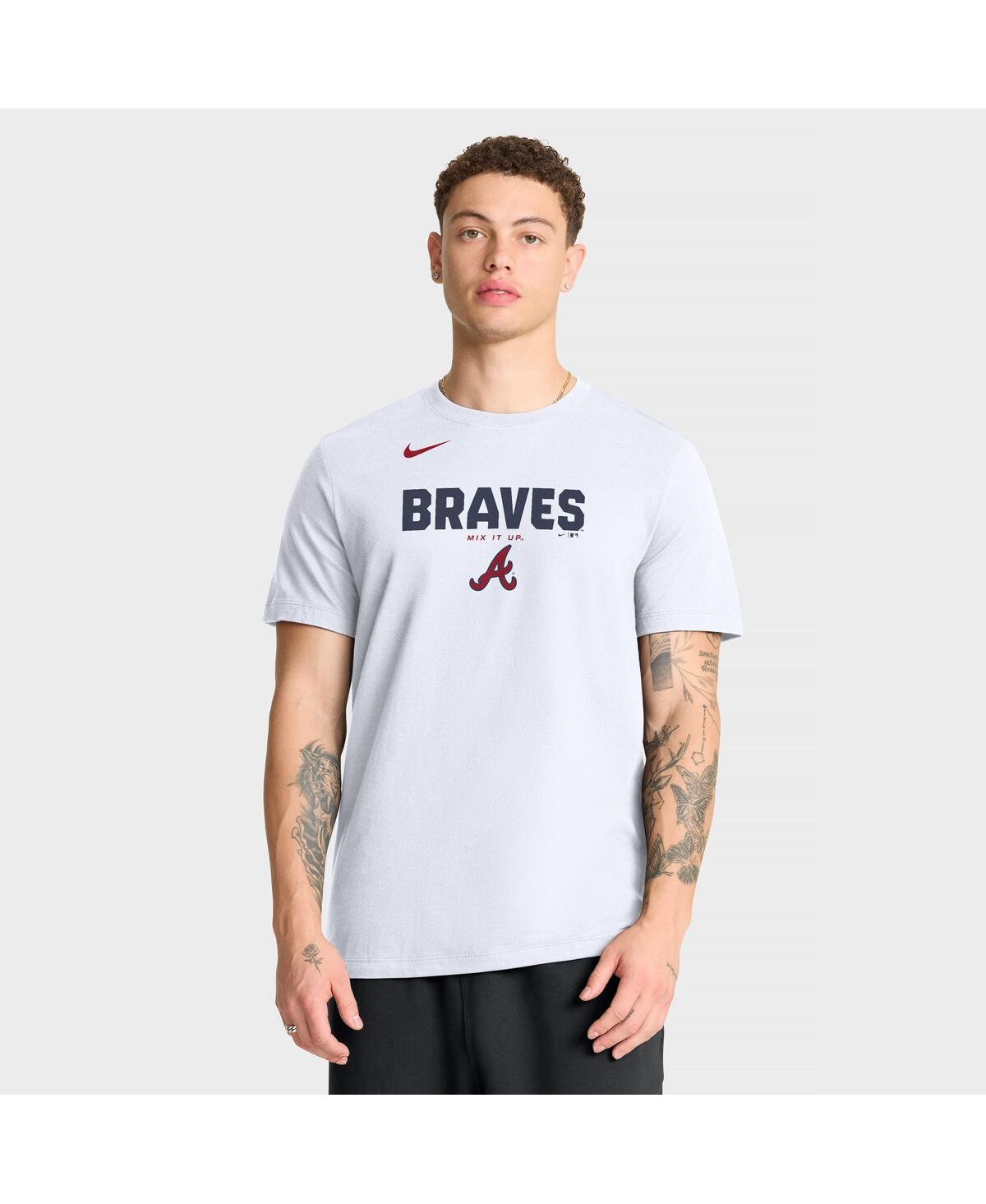 Click here for Nike Mens White Atlanta Braves Bold Team Name T-Sh... prices