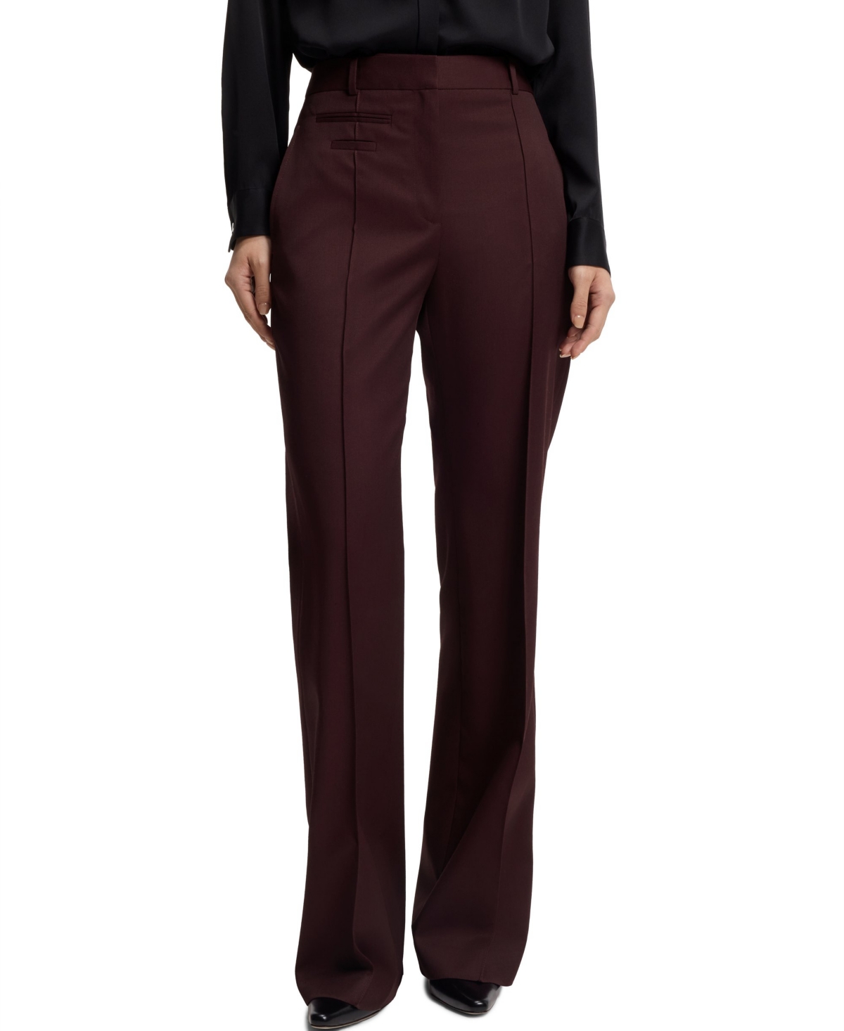 Click here for Boss by Hugo Boss Womens Virgin-Wool Twill Regular... prices