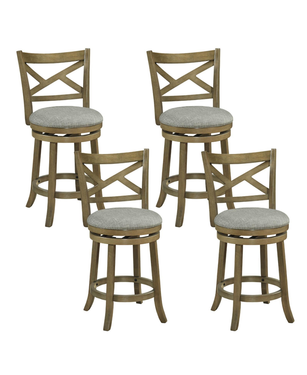 Click here for Swivel Bar Stools Set of 4 Counter Height Chairs w... prices