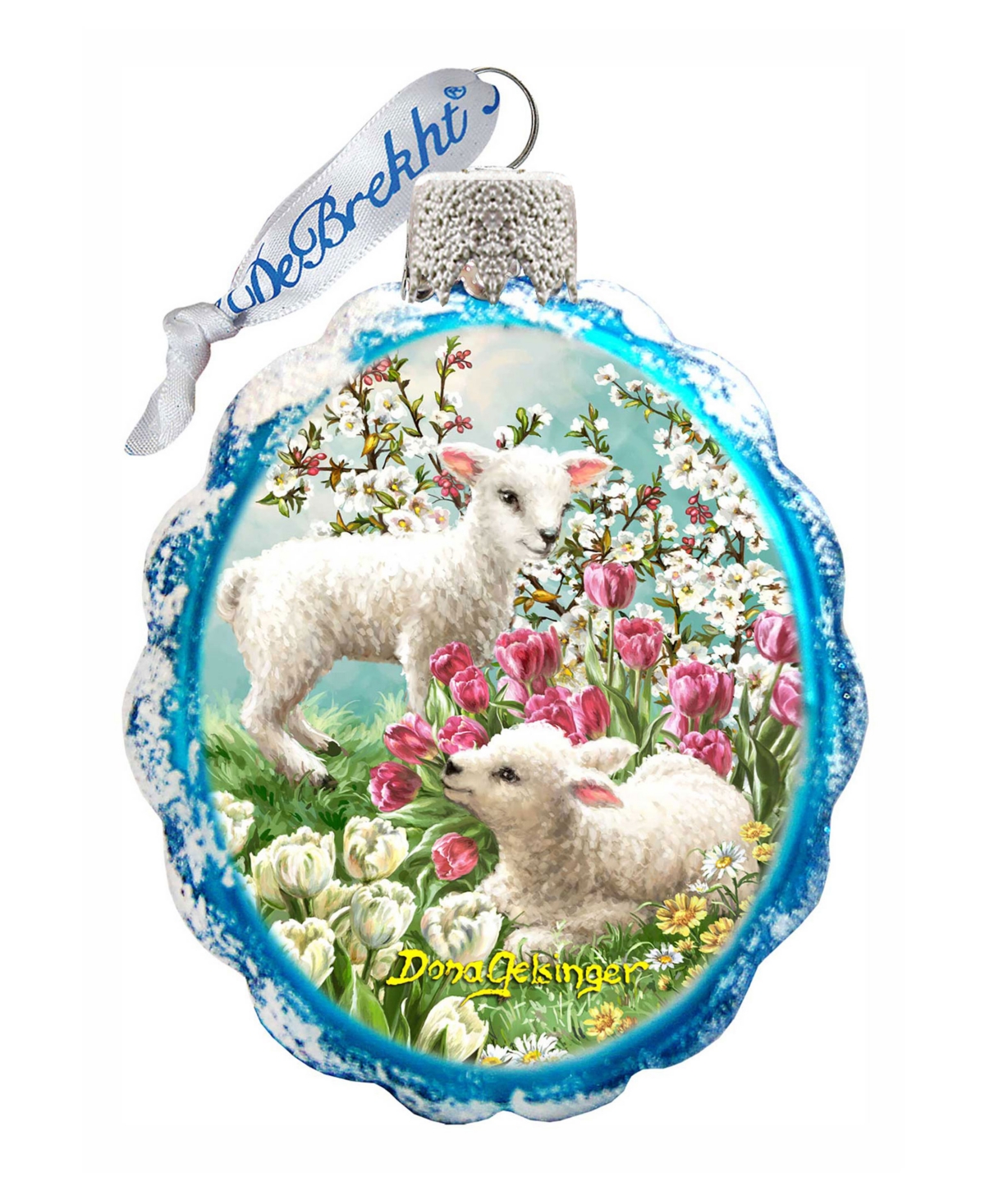 Click here for Designocracy Holiday Lambs Mercury Holiday Ornamen... prices