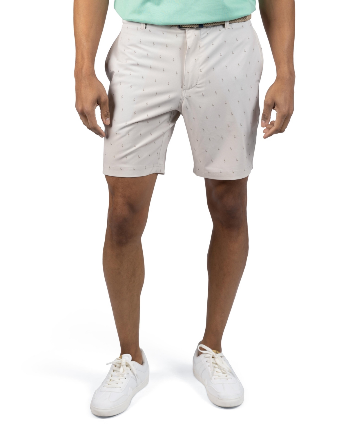 Click here for Tailorbyrd Mens Printed Performance Shorts - Stone prices