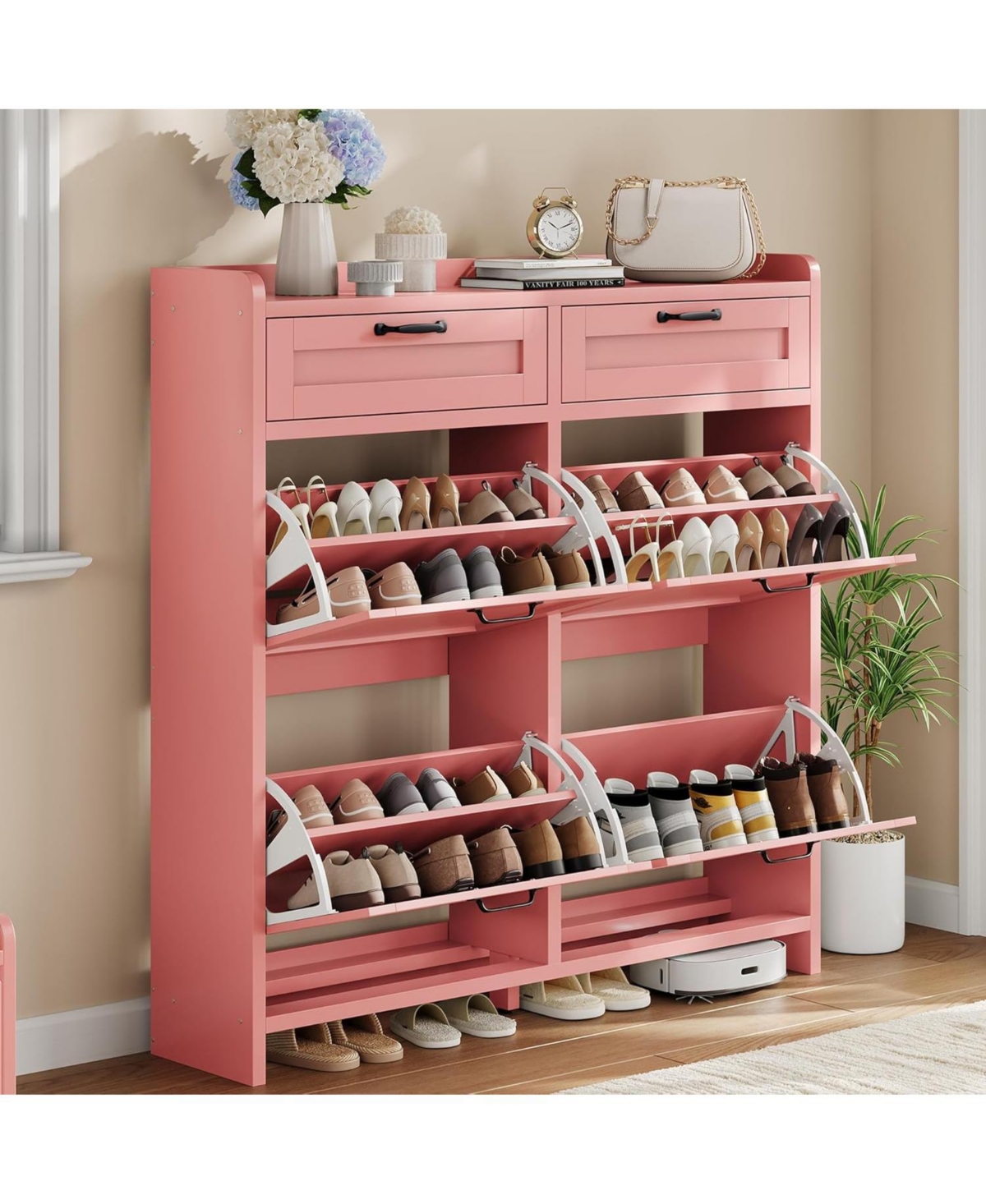 Click here for gaomon Shoe Cabinet with 4 Flip Drawers & 2 Top Dr... prices