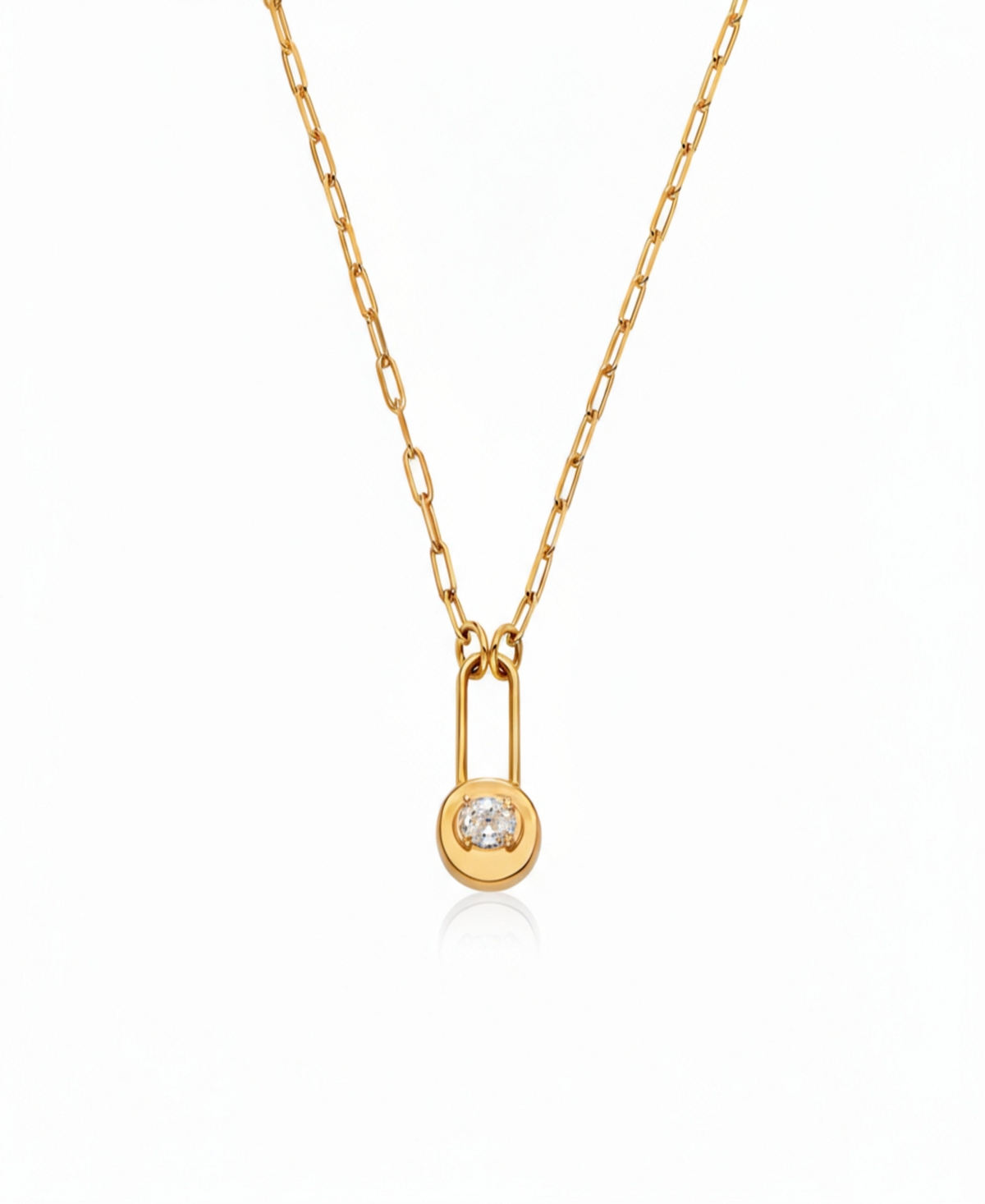 Click here for Lock & Luna Charm with Oval-Cut Moissanite –... prices